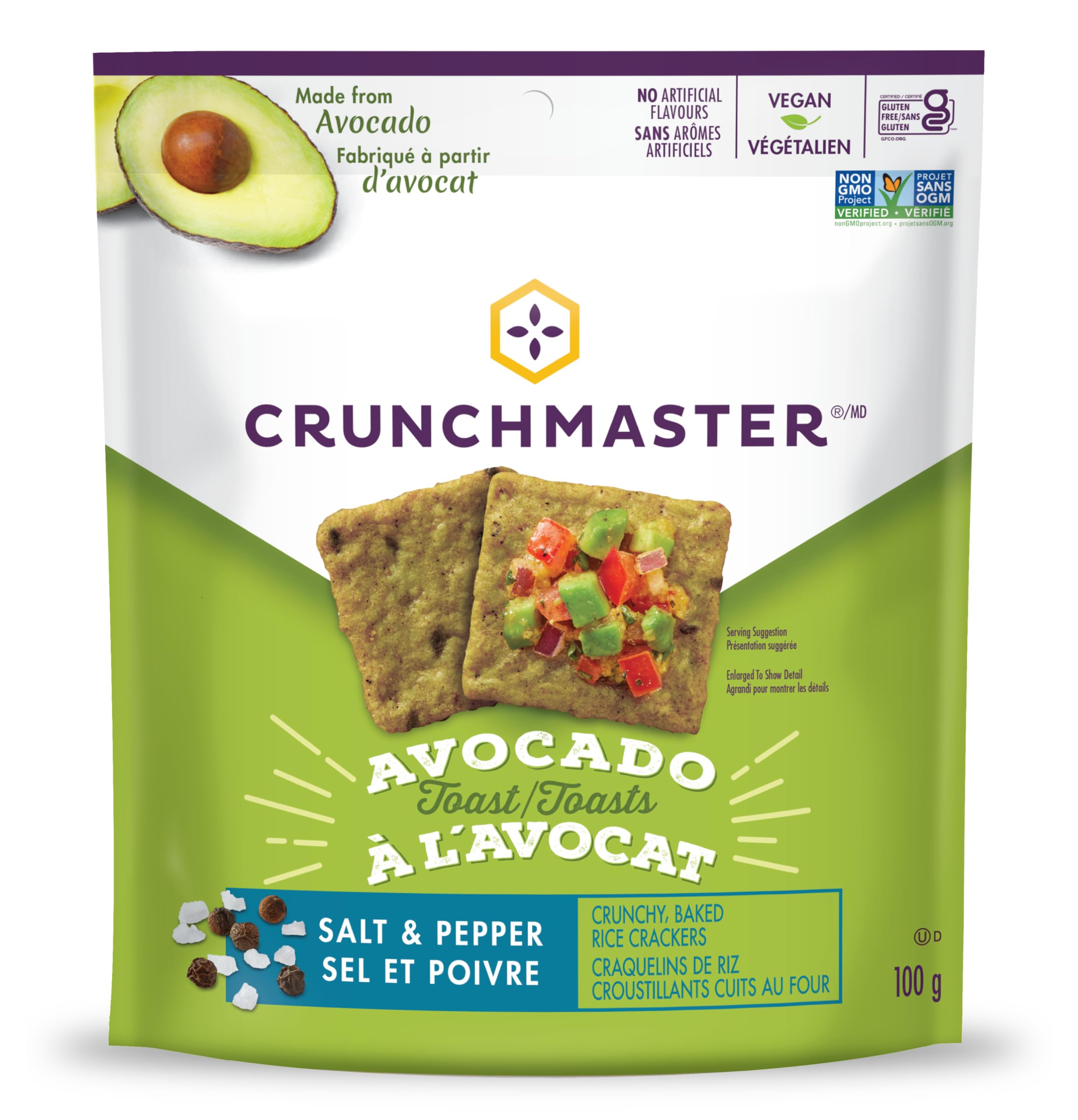 Crunchmaster Avocado Toast - Salt and Pepper (1 pack of 100gr) : Amazon ...