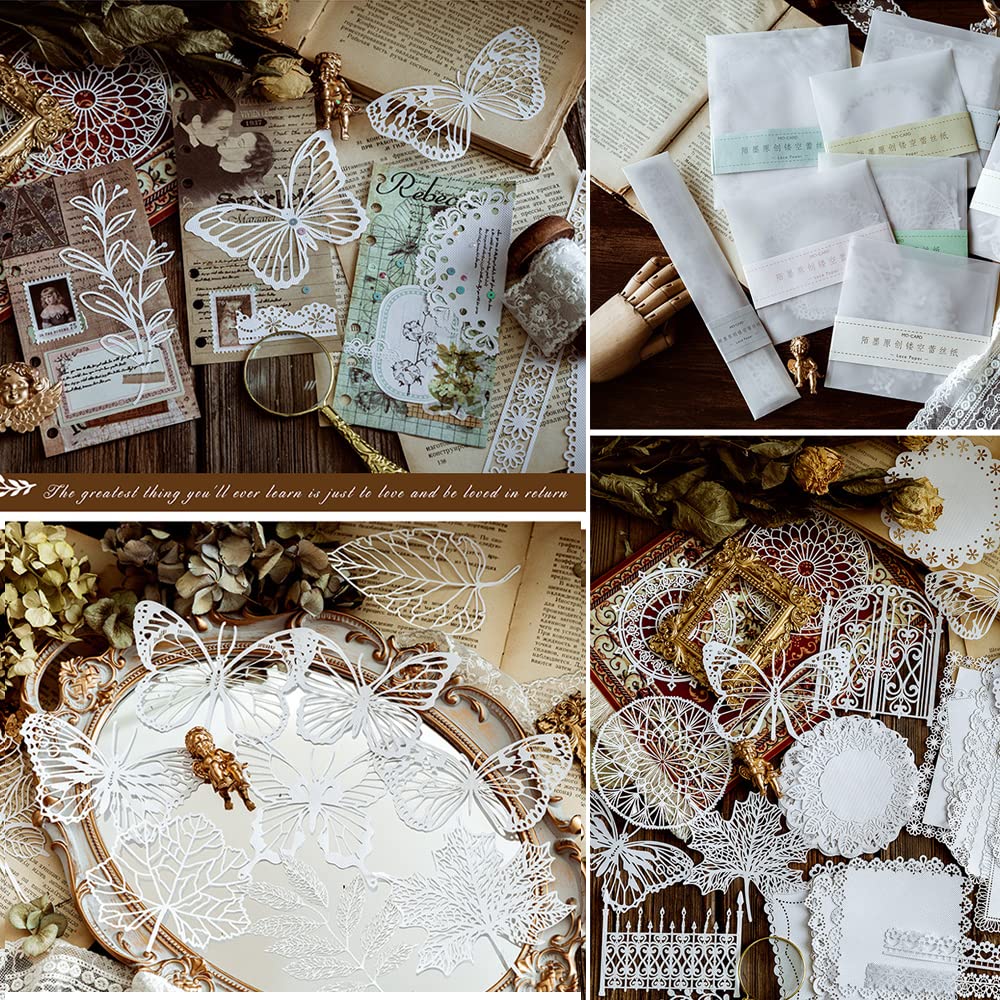 30pcs Mixed Theme Paper Lace TIESOME 30-Piece Vintage Decorative Paper ...