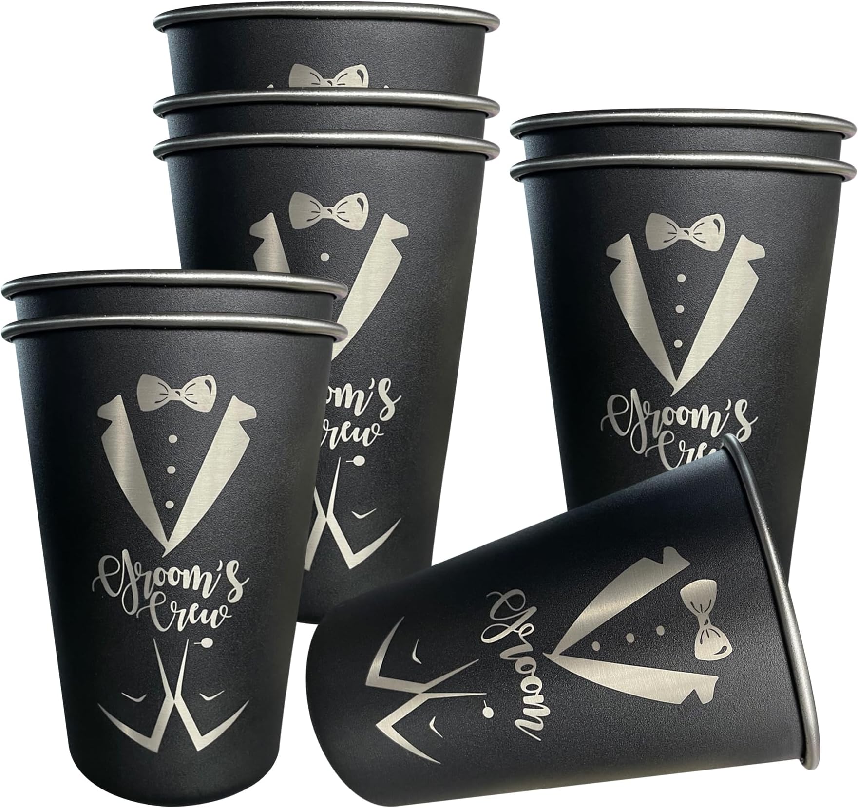 Amazon.com | BachpartyGifts Groomsmen Gifts Set of 8, Bachelor Party ...