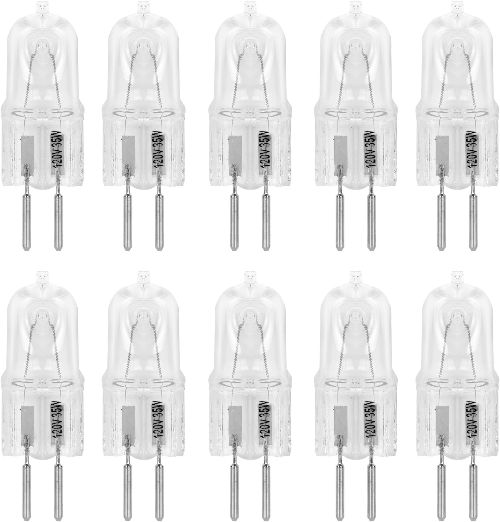 10 Pack Clear Dimmable T4 Q35/GY6.35/CL/120V GY6.35 JCD 35 Watt 35W 120 ...
