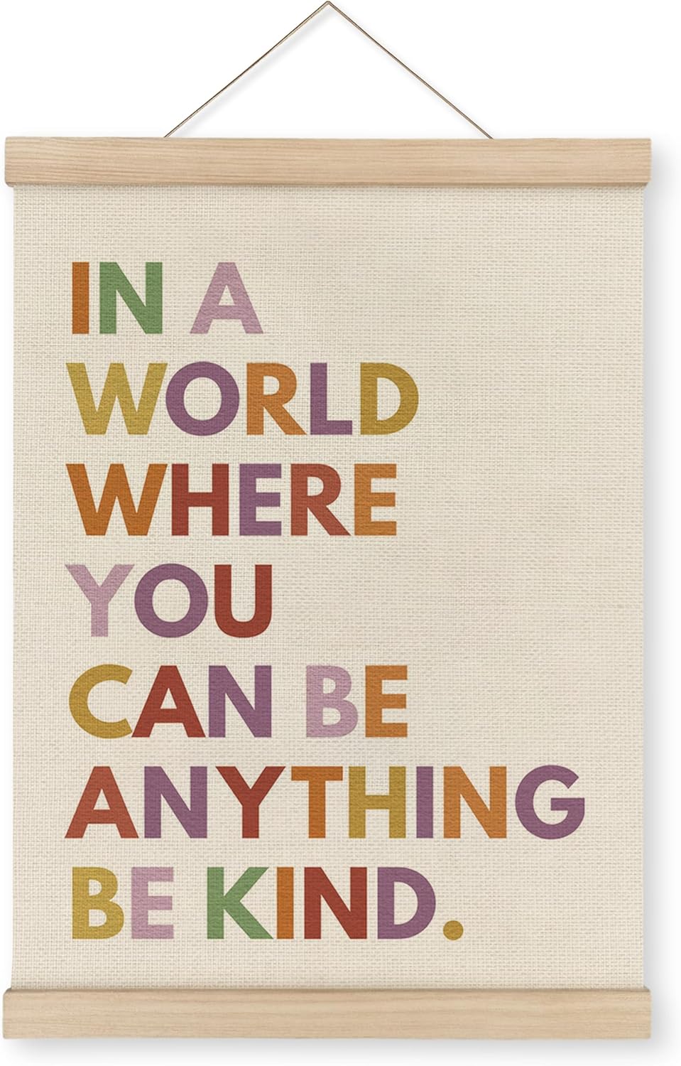 Amazon.com: MAQIKA be Kind Inspirational Poster Framed with Wood Hanger ...