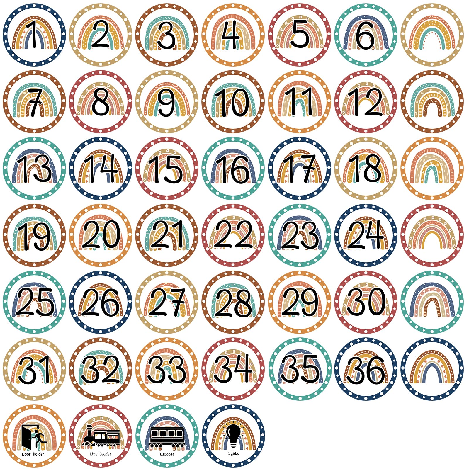 Snapklik.com : 58Pcs Line Up Spots Floor Stickers For Classroom 4 ...