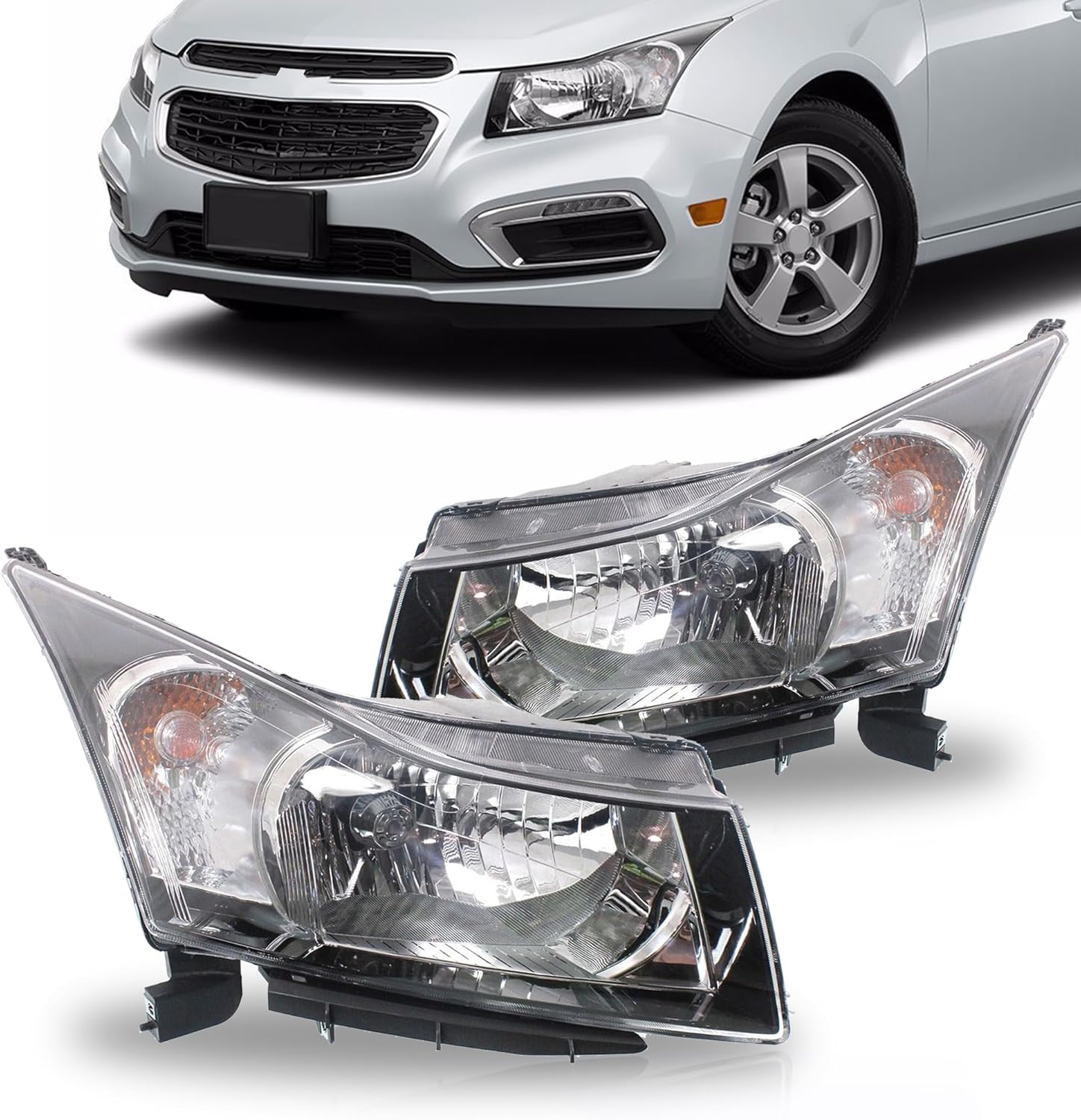 Amazon.com: Lussyken Halogen Headlight With Clear Signal Lens Headlamp ...
