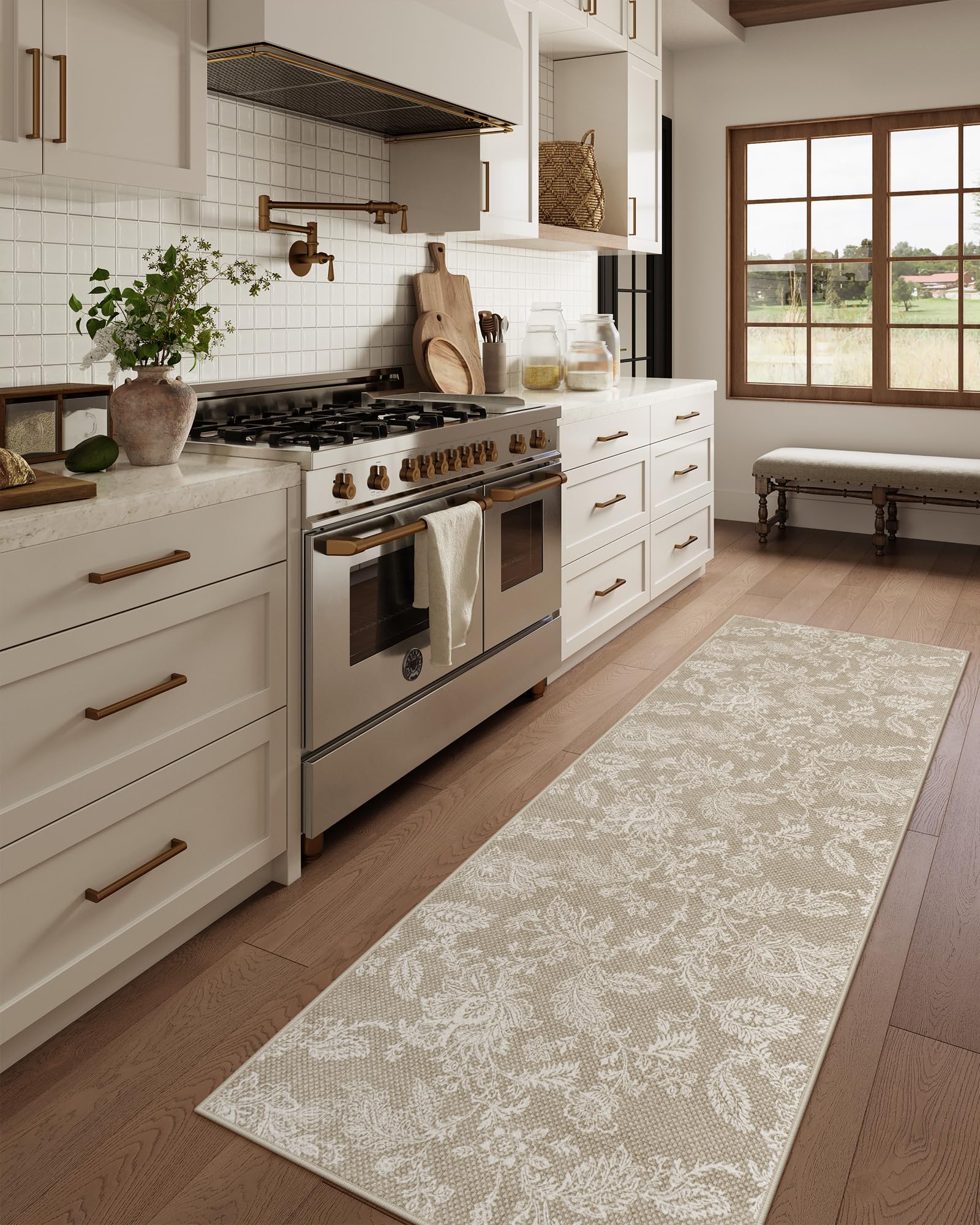 Amazon.com: Lahome Floral Rug Runners 2x6, Non Slip Washable Runner ...