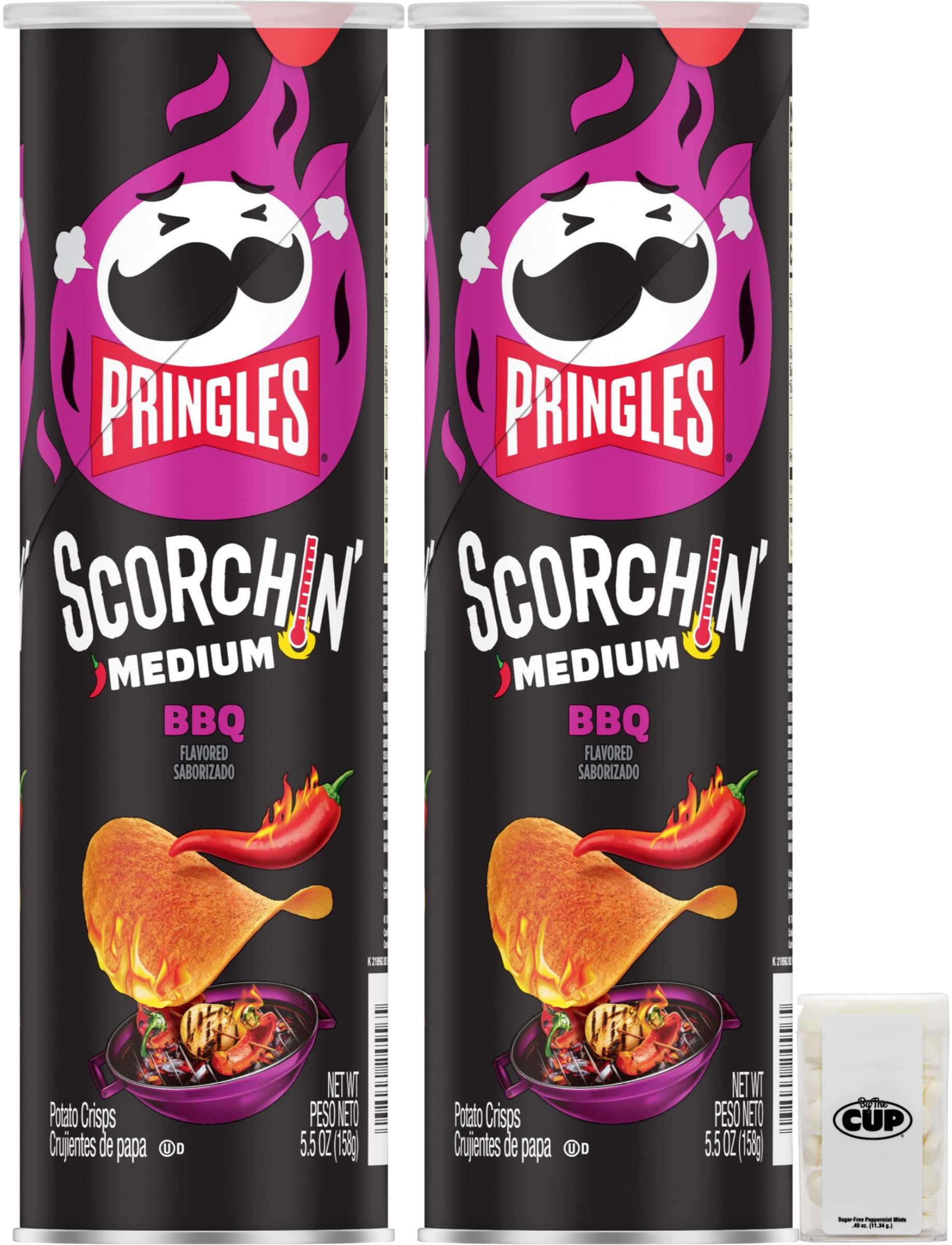 Amazon.com: Pringles Scorchin' BBQ Potato Crisps, 5.5 oz (Pack of 2 ...
