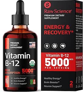 Amazon.com: Vitamin B12 Liquid Drops Sublingual 5000mcg, Methyl & Methylcobalamin Supplements ...