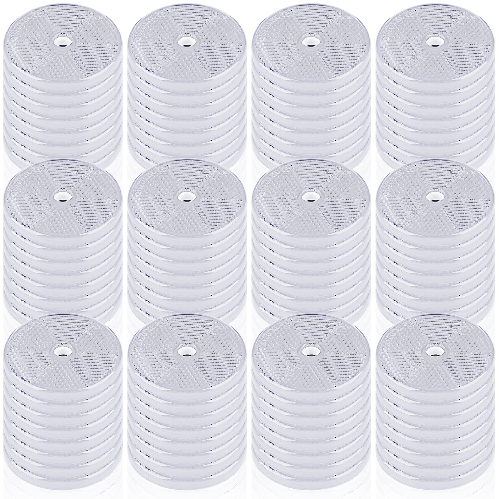 Snapklik.com : Kingdder 96 Pcs Front Round Reflector For Driveway Fence ...