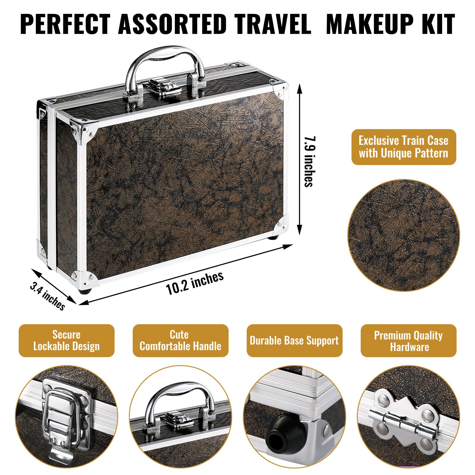 Snapklik.com : Makeup Kit For Teen Girls & Women Full Kit, Beauty Train Case