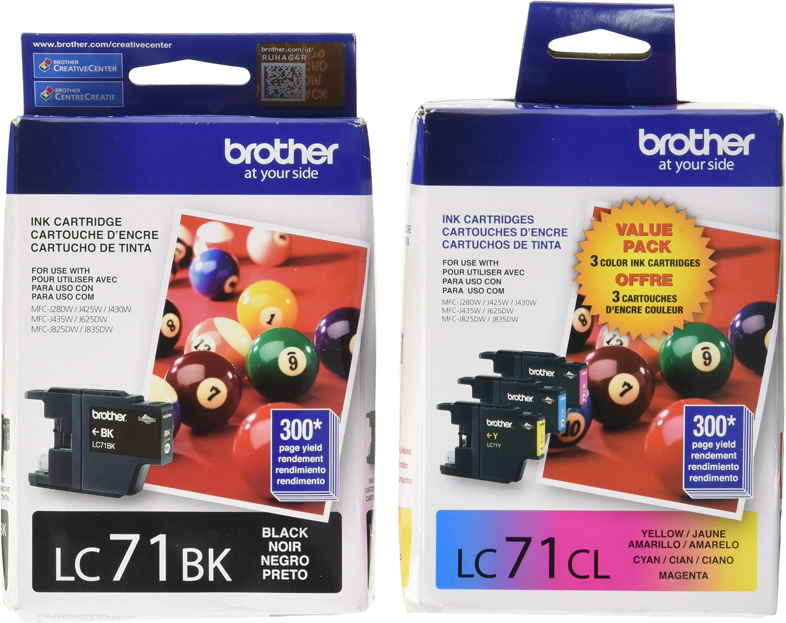Amazon.com: Brother LC71 Standard Yield Ink Cartridge Set : Office Products