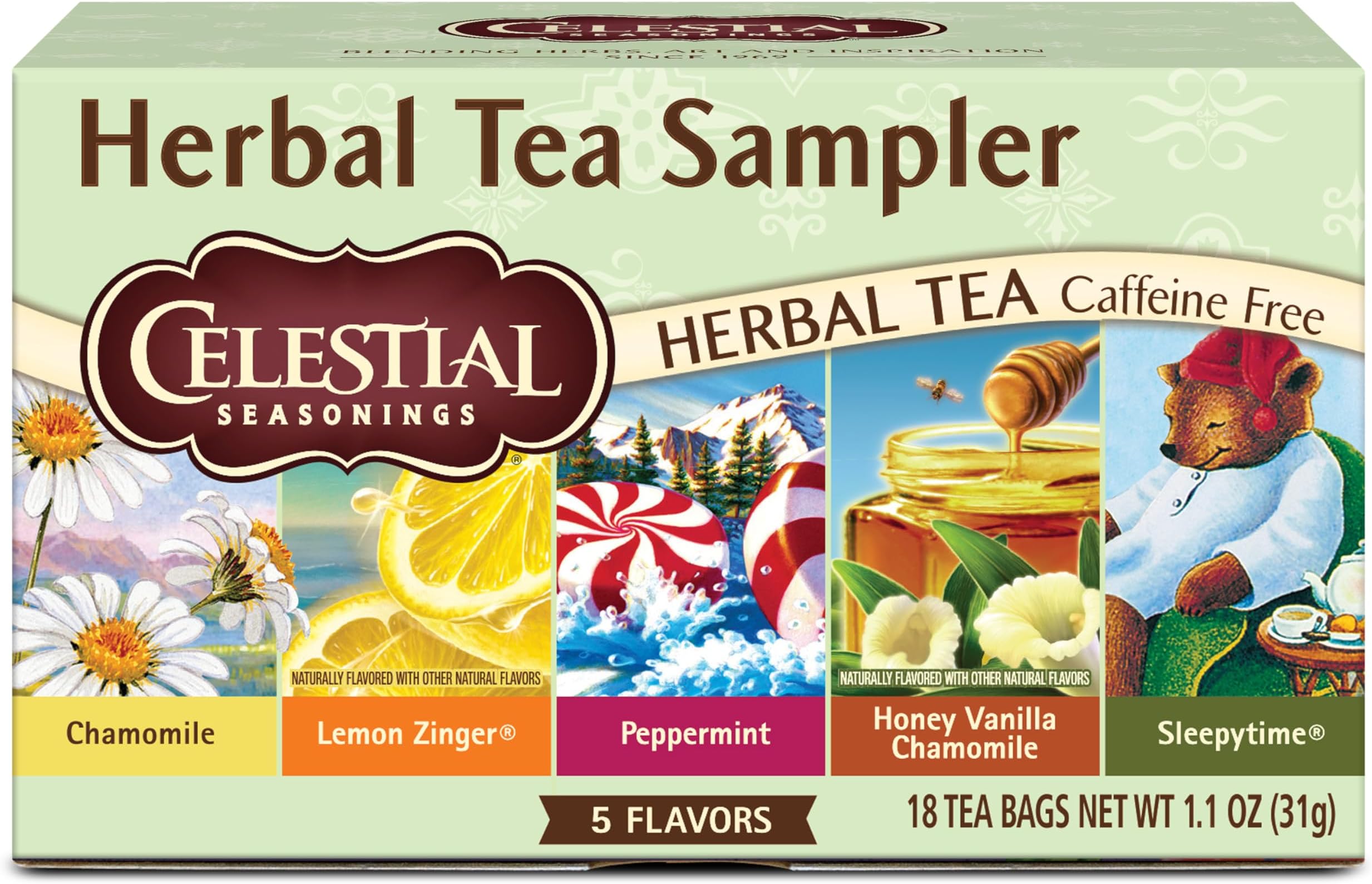Amazon.com : Celestial Seasonings Herbal Tea Sampler Variety Pack ...