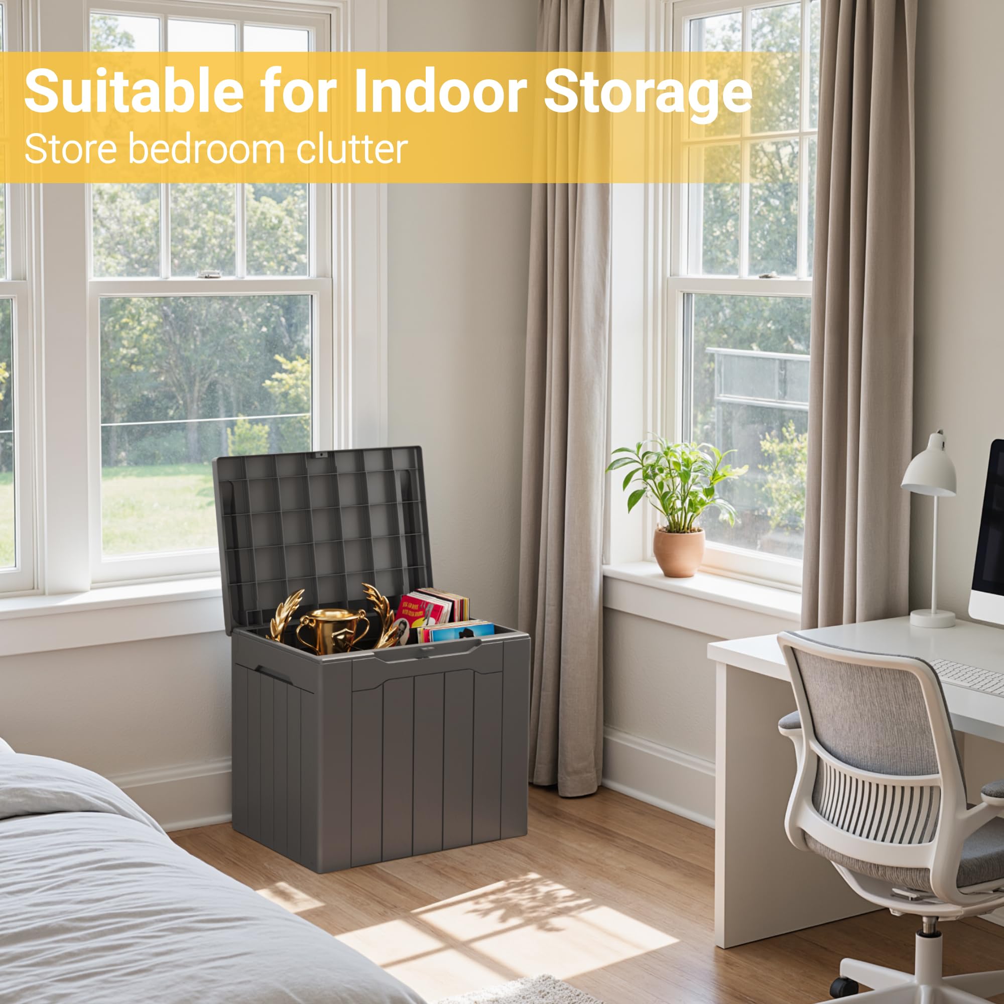Snapklik.com : Greesum Outdoor Storage Box 31 Gallon Storage Box