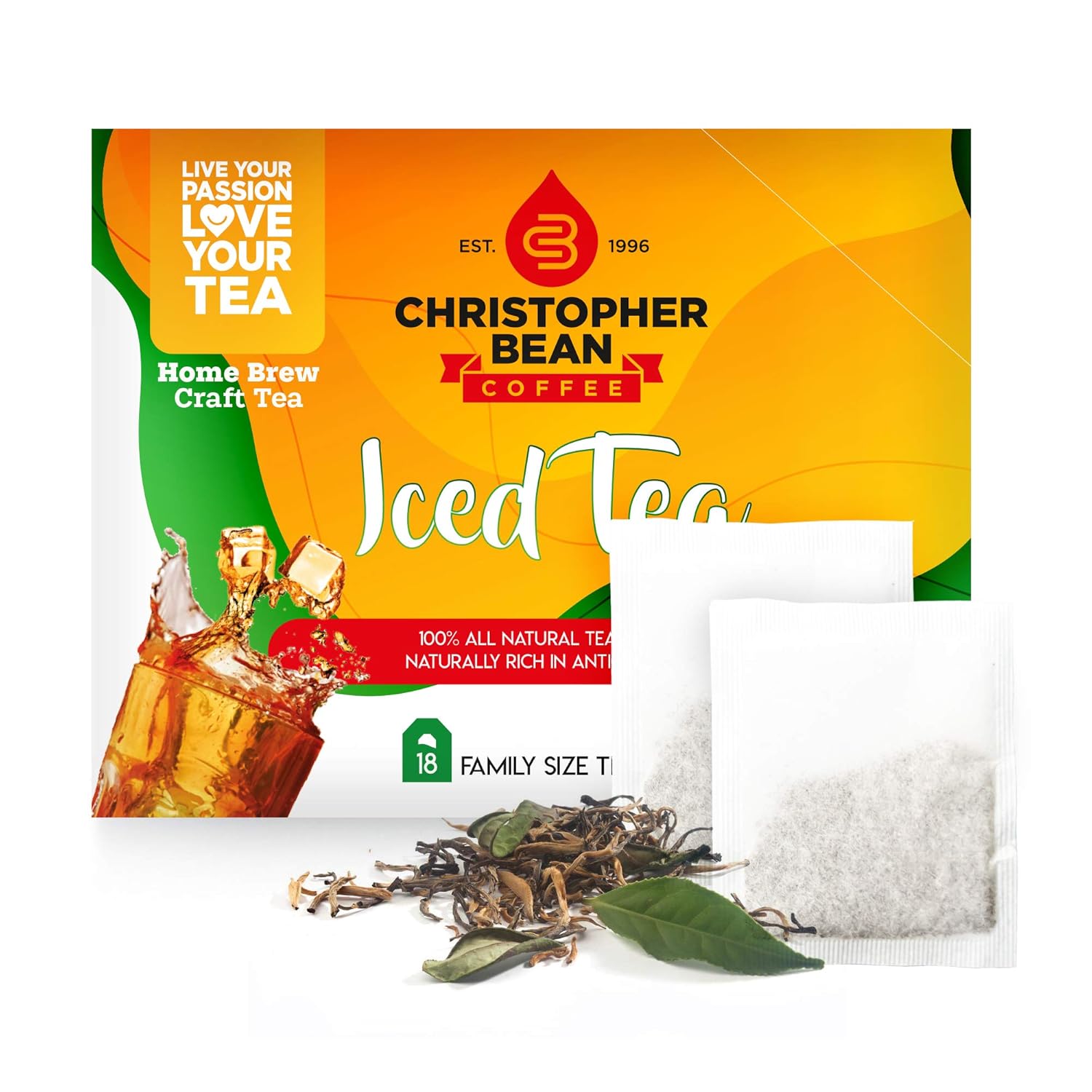 Fruit-Flavored Iced Tea Bags - 18 Pouches per Box - Sri Lanka | Ubuy