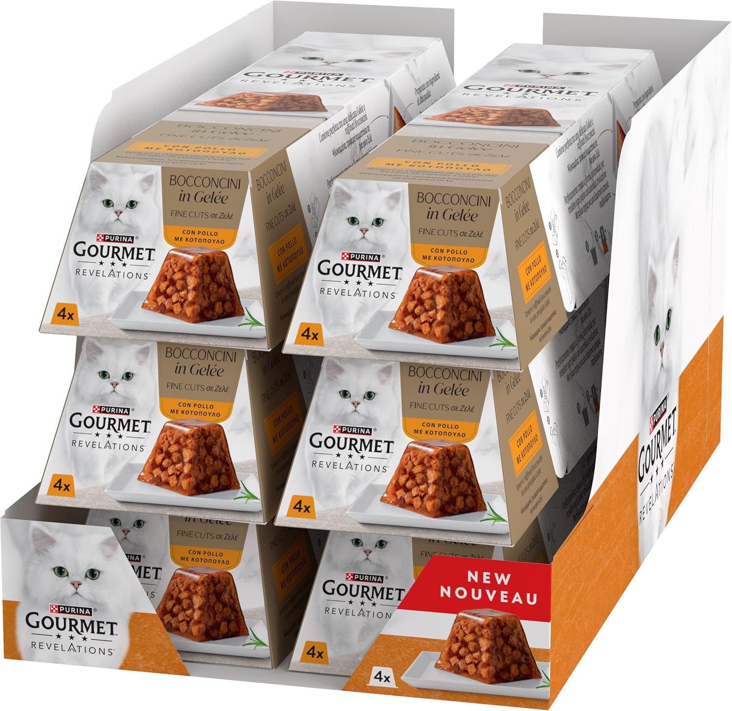 GOURMET Revelations Wet Food for Adult Cats in Gelée with Chicken, 24 ...