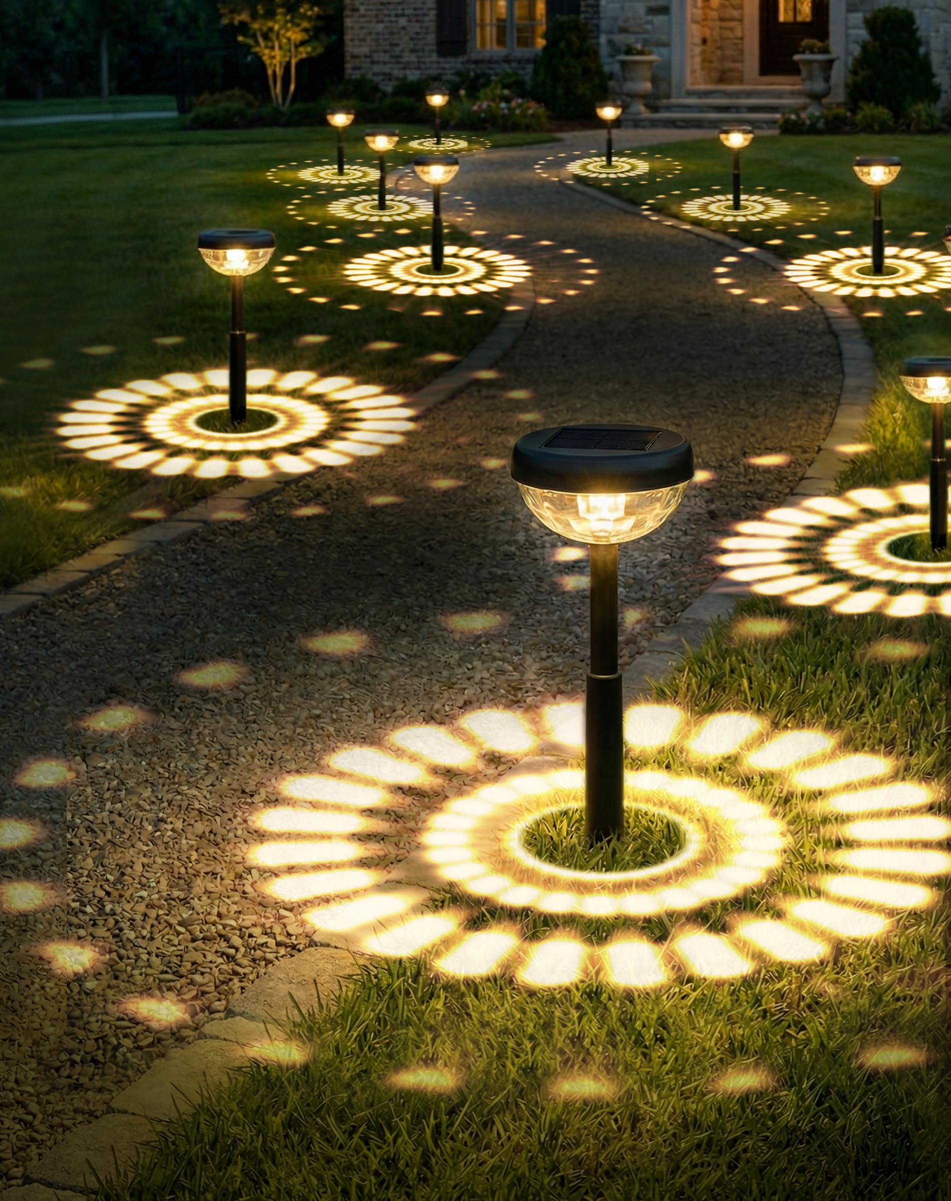 Snapklik.com : Ensenior Solar Pathway Lights Outdoor, 8-Pack Adjustable ...