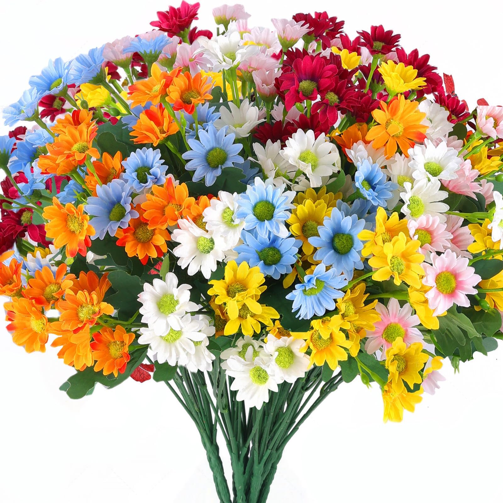 Amazon.com: Riverbyland Artificial Daisy Flowers Assorted Colors ...