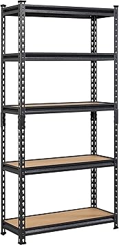 Amazon.com: Topeakmart 5 Tier Storage Rack Heavy Duty Shelf Shelving ...