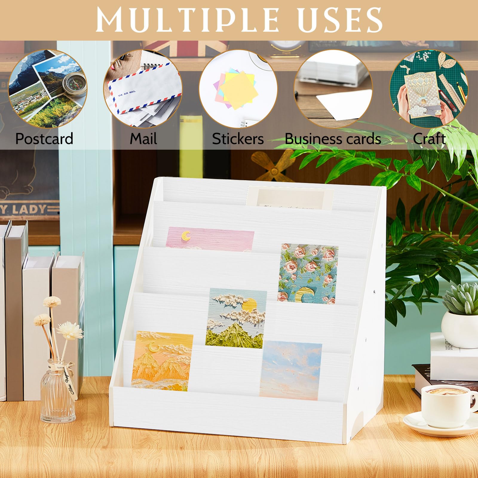 Snapklik.com : Colingmill 5 Tier Bamboo And Acrylic Sticker Display ...