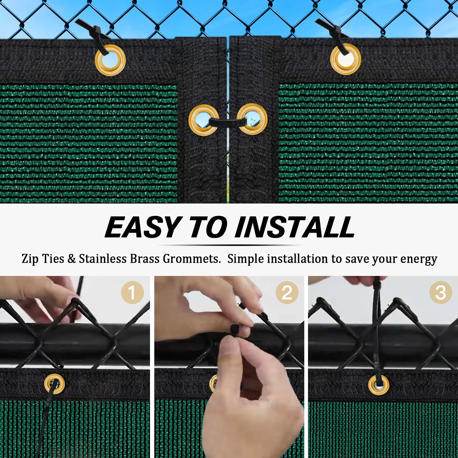 Snapklik.com : Amagenix Privacy Fence Screen 6X18 Customized Size Dark ...