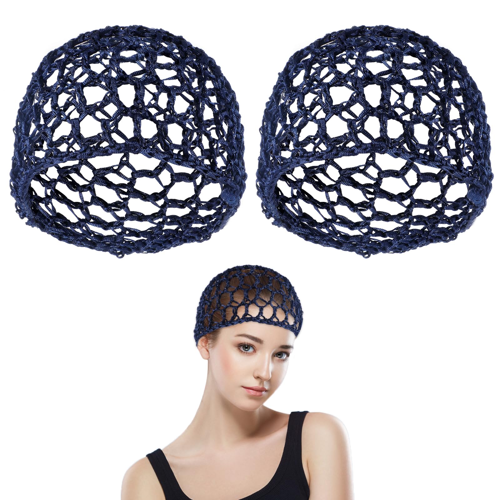 Amazon.com : Piriuuo 2 Pcs Hair Nets Cap, Hair Cap for Sleeping Elastic ...