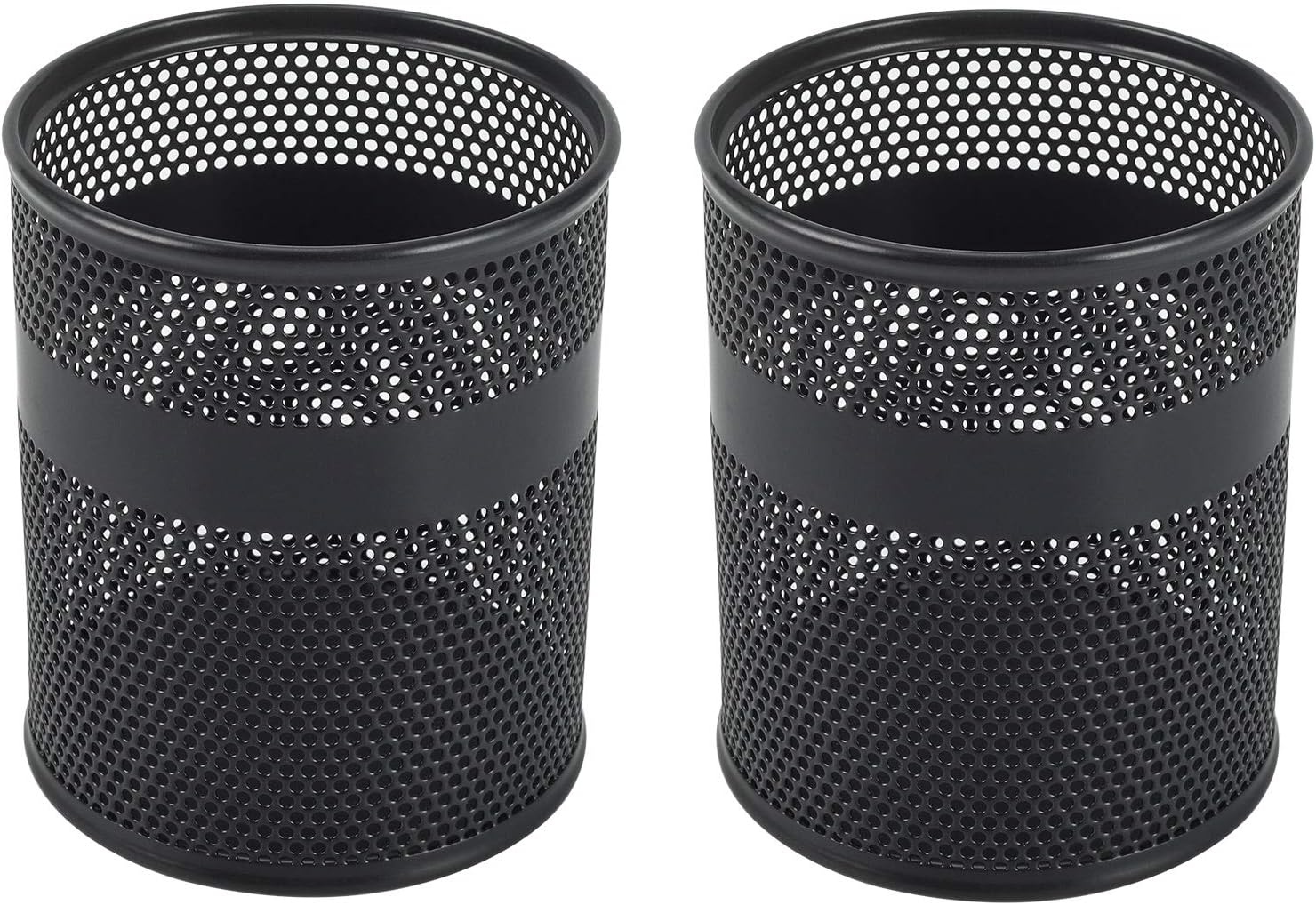 DXIA 3 Pcs Mesh Pen Pot,Wire Metal Round Mesh Design Home Office Pen ...