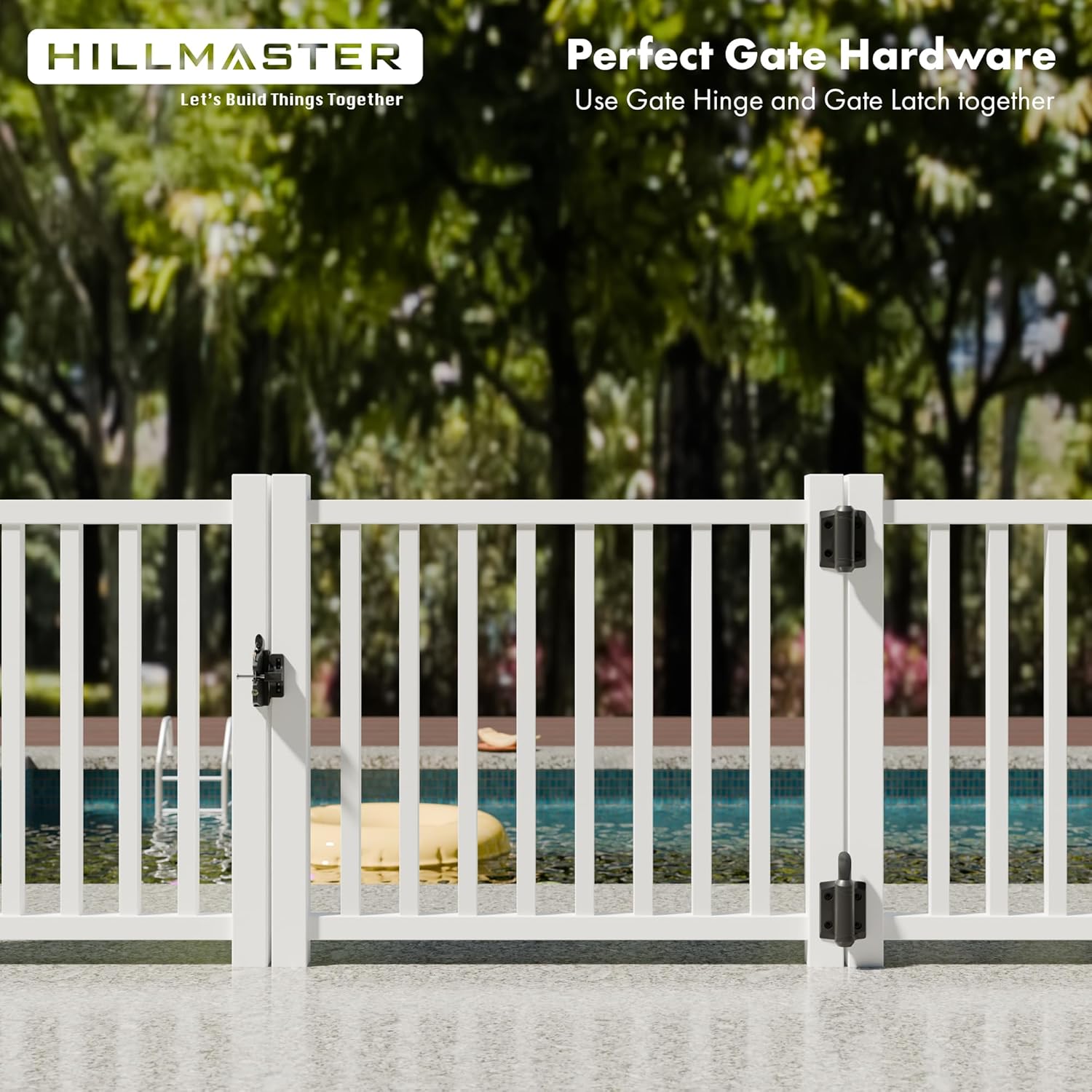 Heavy Duty Self Closing Gate Hinges with Safety Cap,Pool Gate Hinges ...