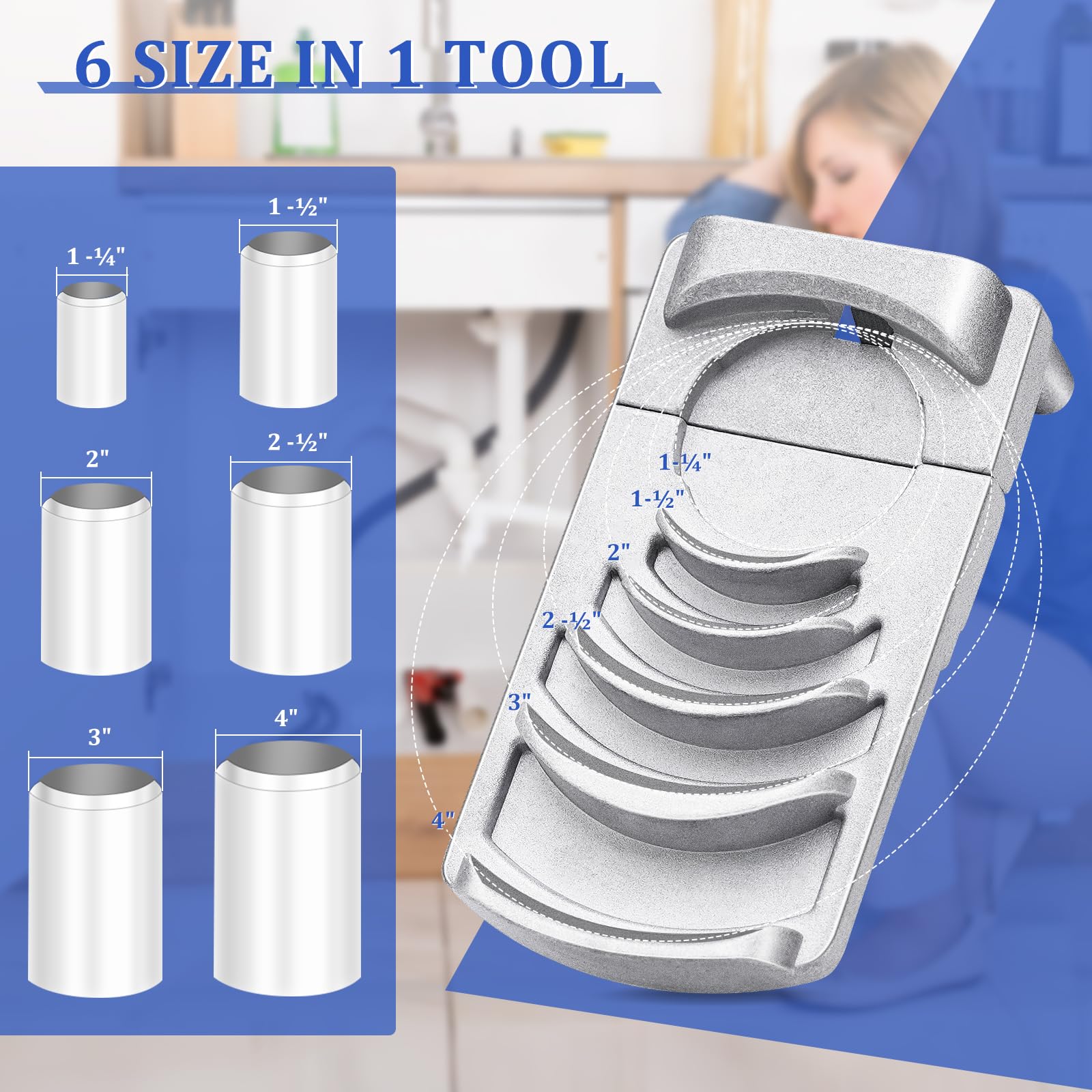 Snapklik.com : Deburring Tool For Plastic Pipe, Suitable For 6 Pipes ...