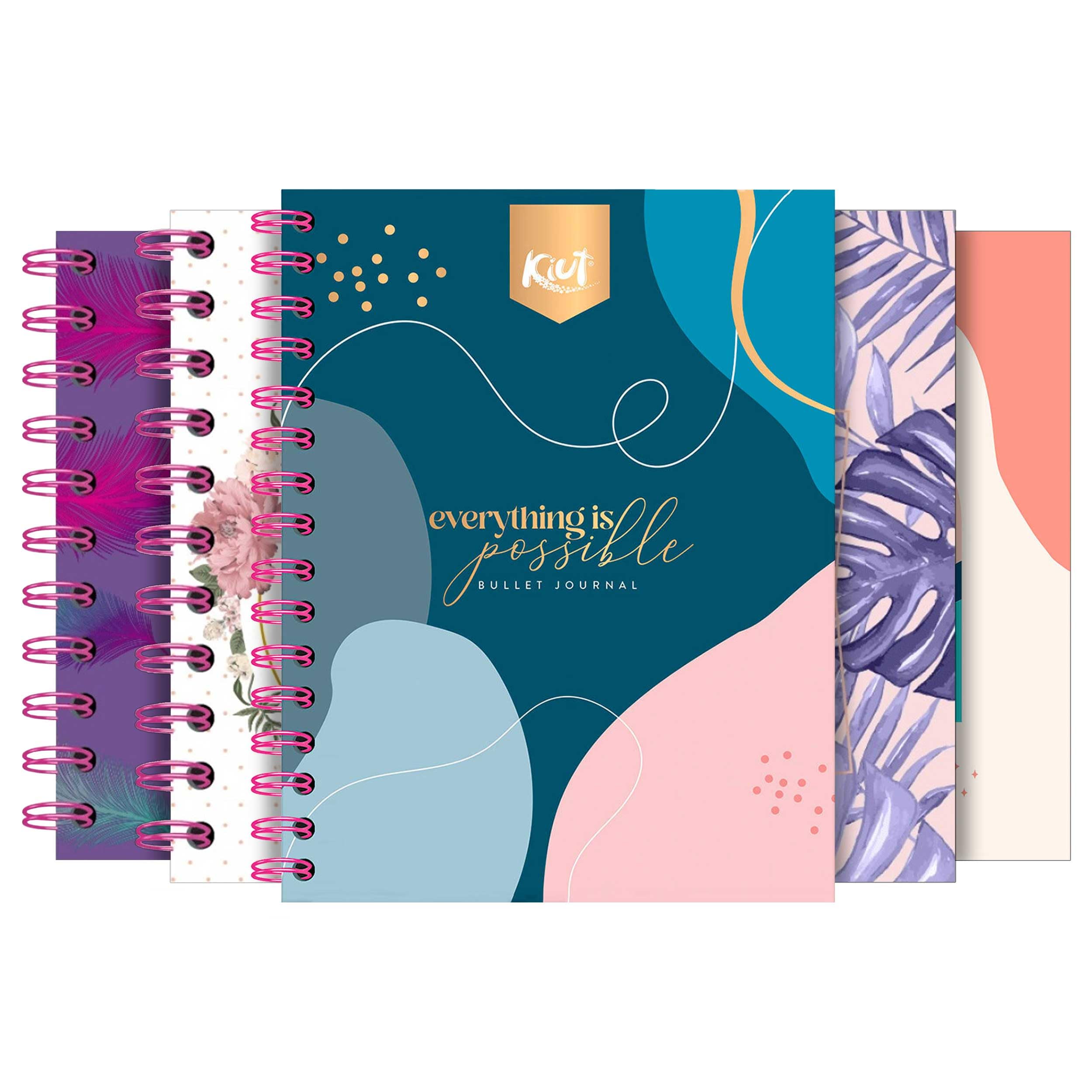 Paquete de 5 Libretas Apuntes Norma Kiut Raya 80 Hojas Espiral eleva tu ...