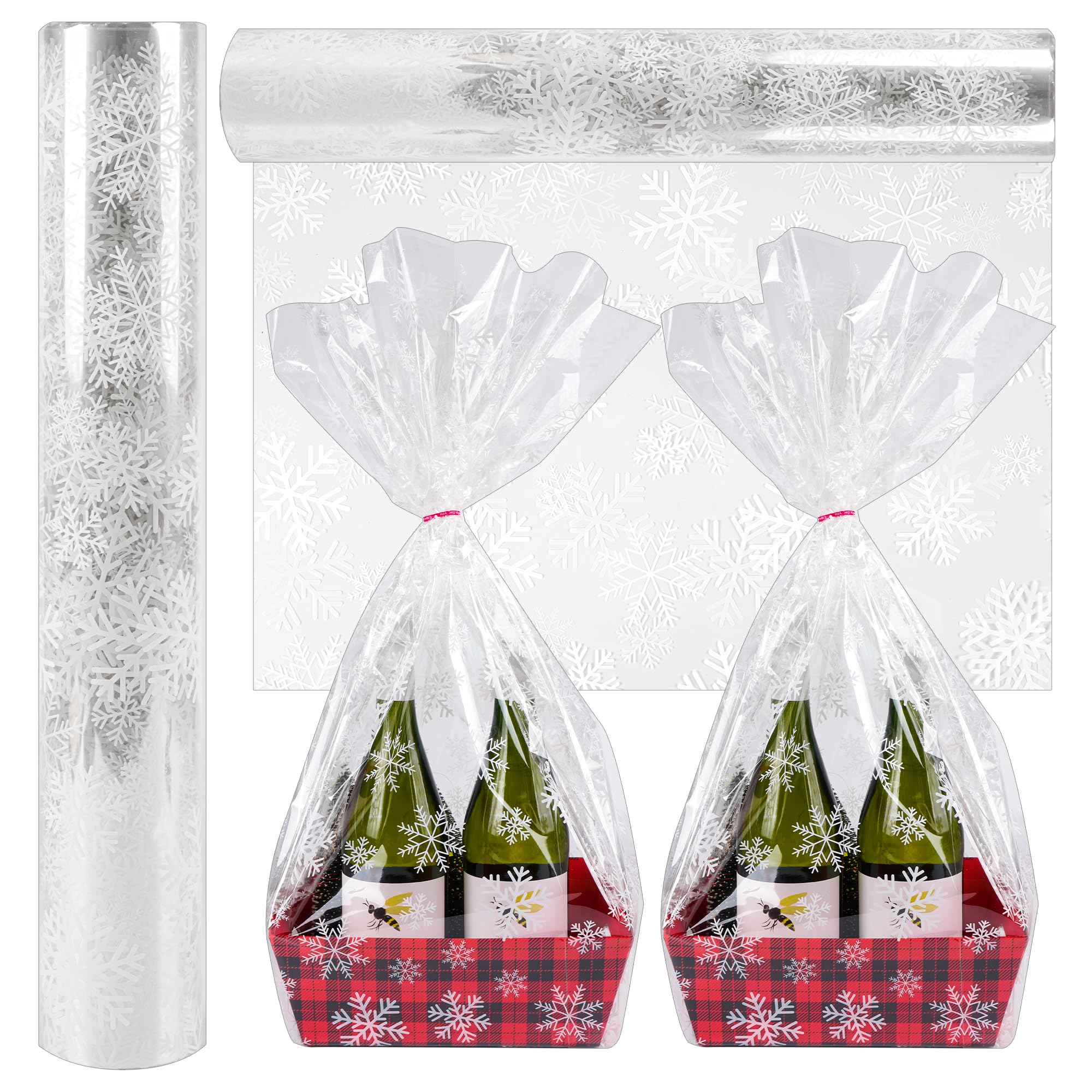 Large Clear Cello Bags Crinkle Clear Cello Roll 30 Micron (1m X 30m)