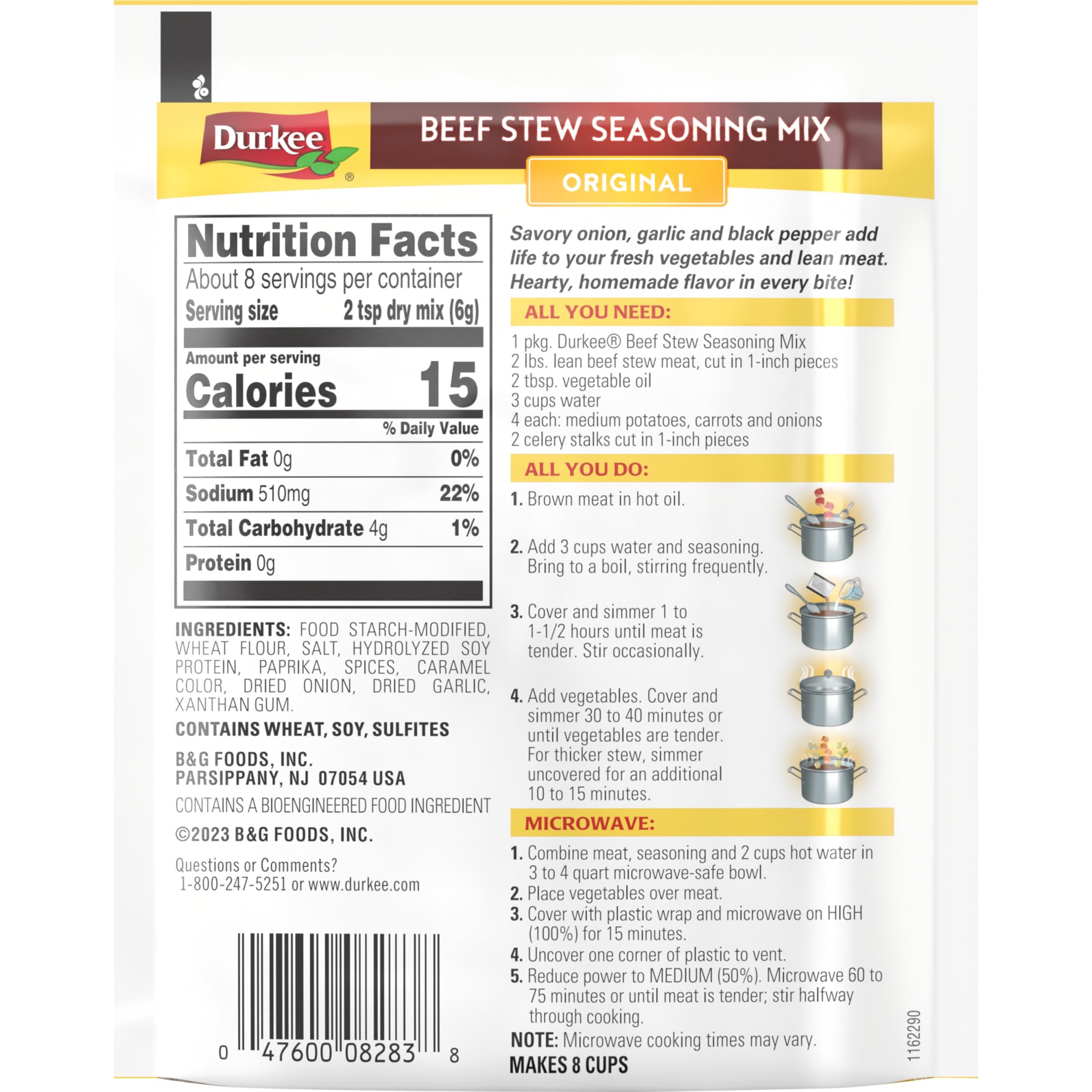 Snapklik.com : Durkee Beef Stew Mix, 1.63 Ounce Packets