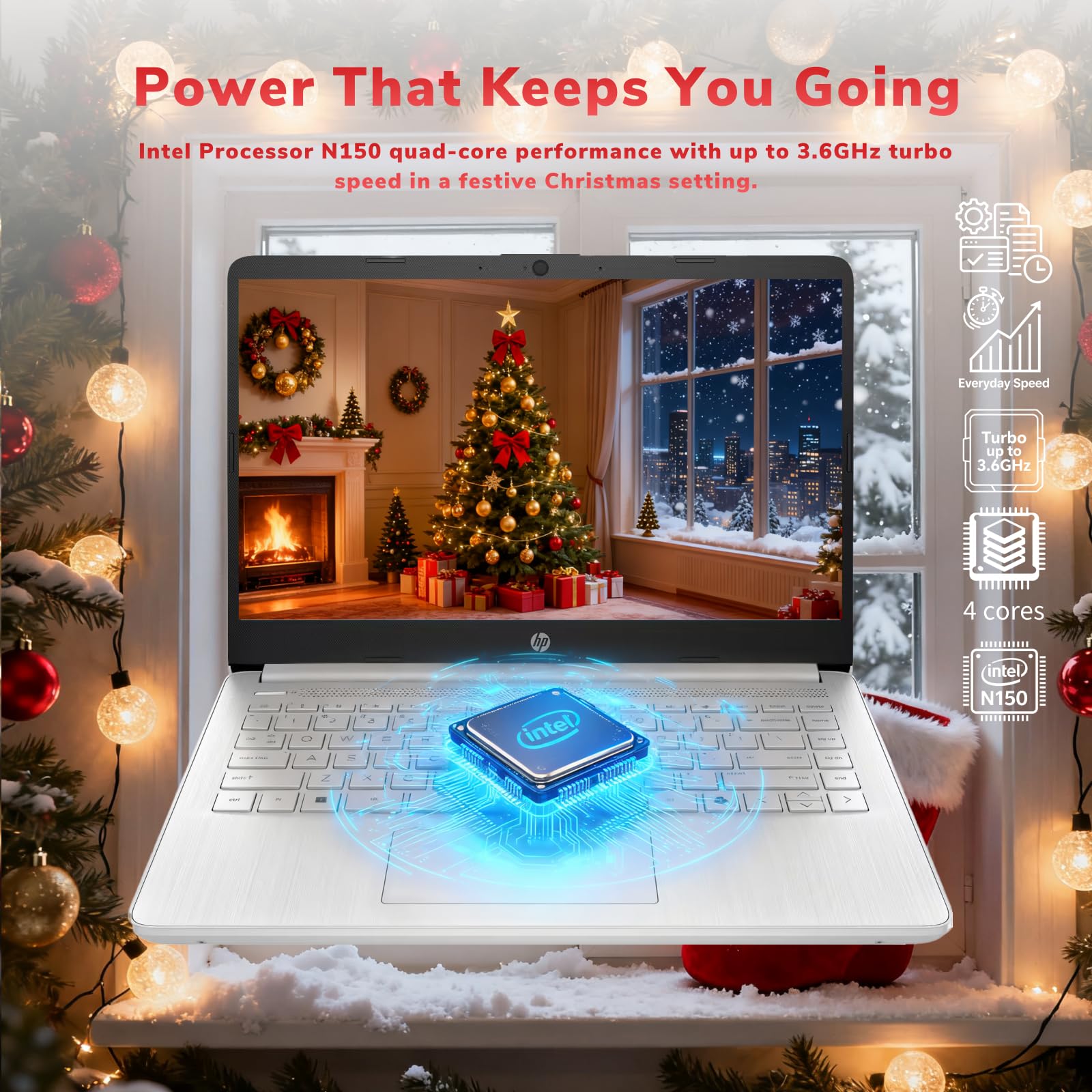 Snapklik.com : 14" Laptop 2025 Business Student Slim Computer, 1-Y ...