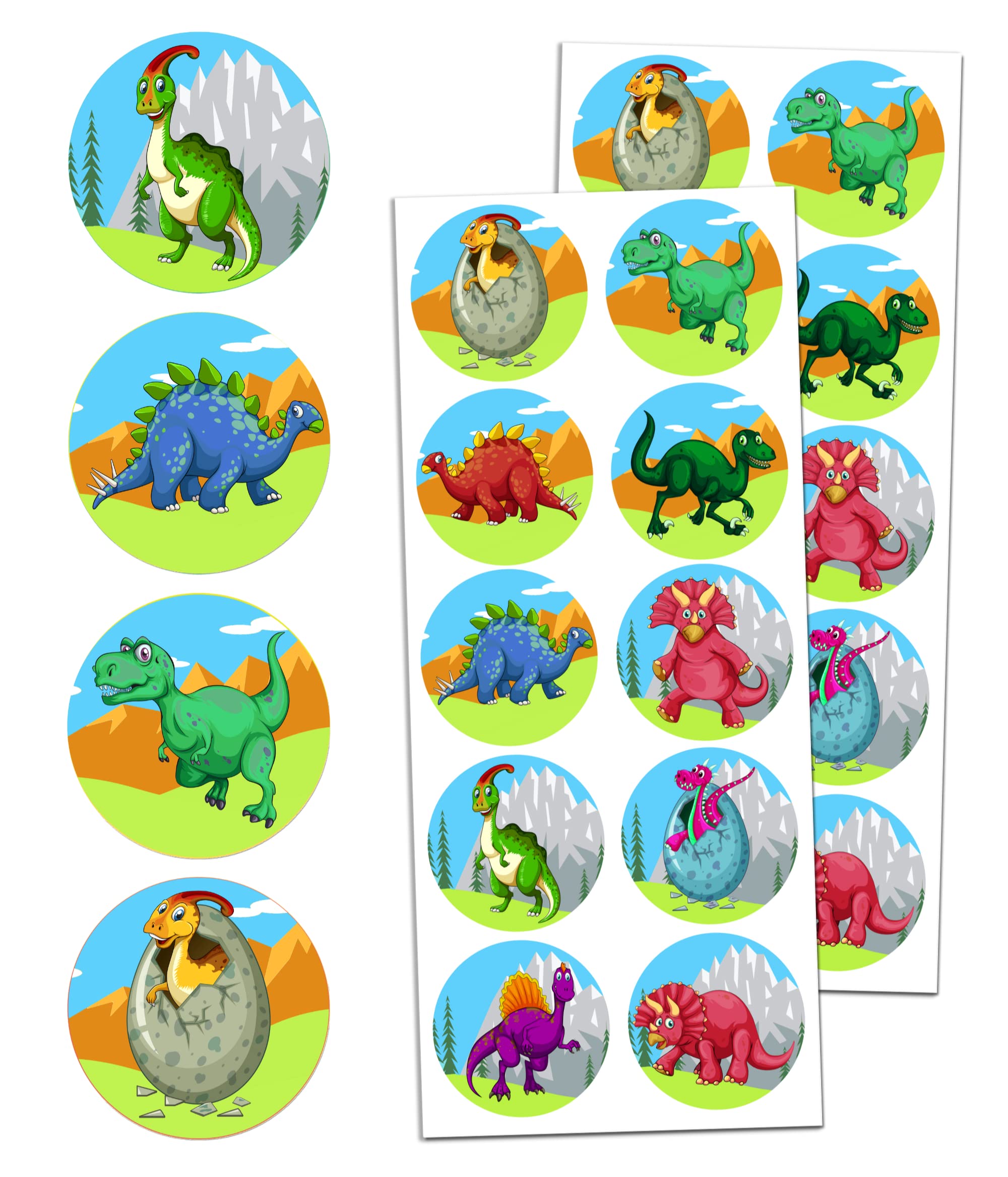 Amazon.com - Dinosaur Stickers for Kids, 1.5" - 20 Sheets, 200 Stickers
