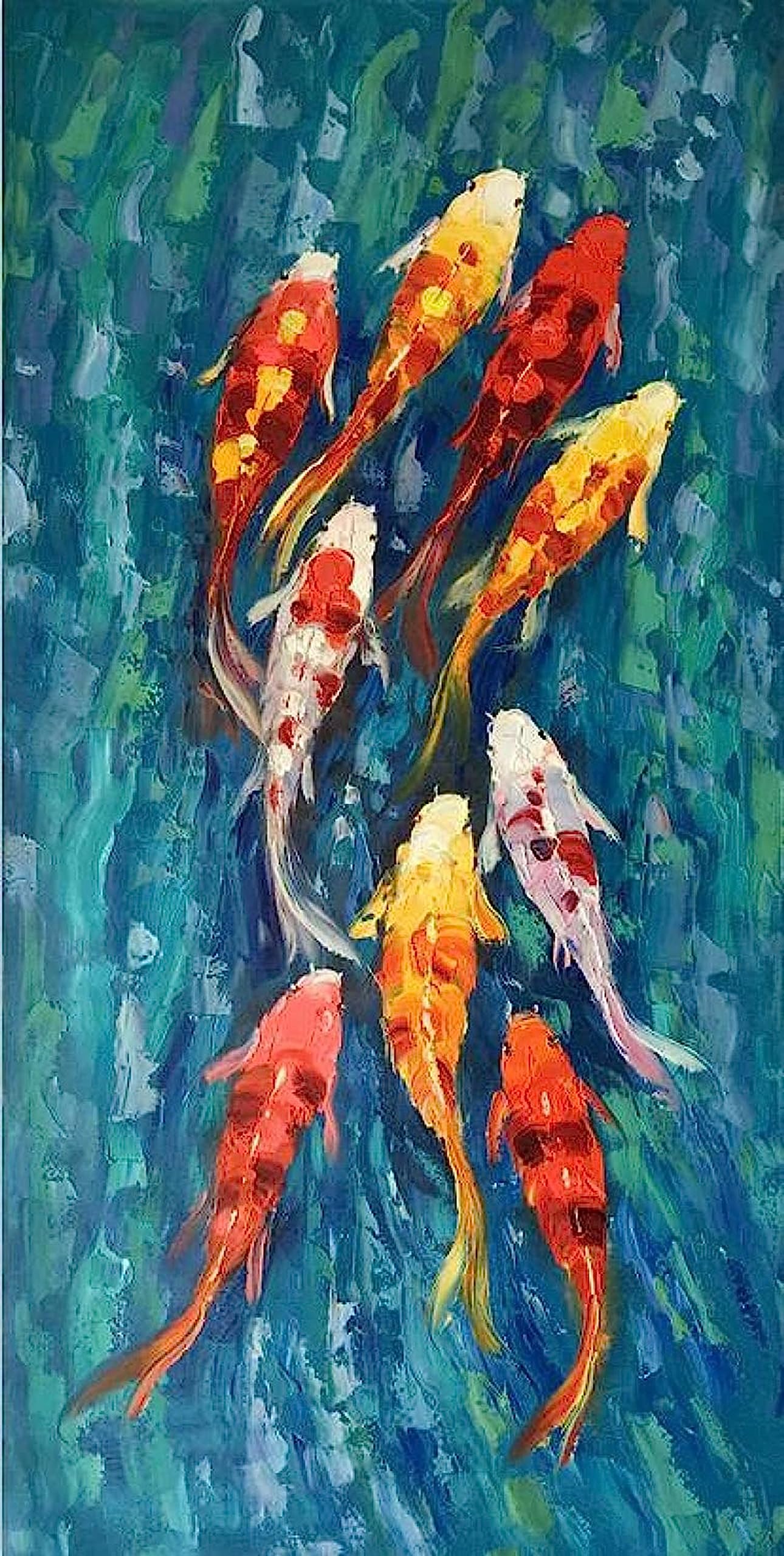 Images Of Koi Fish Paintings Koi Fish Painting Step By Step Tutorial
