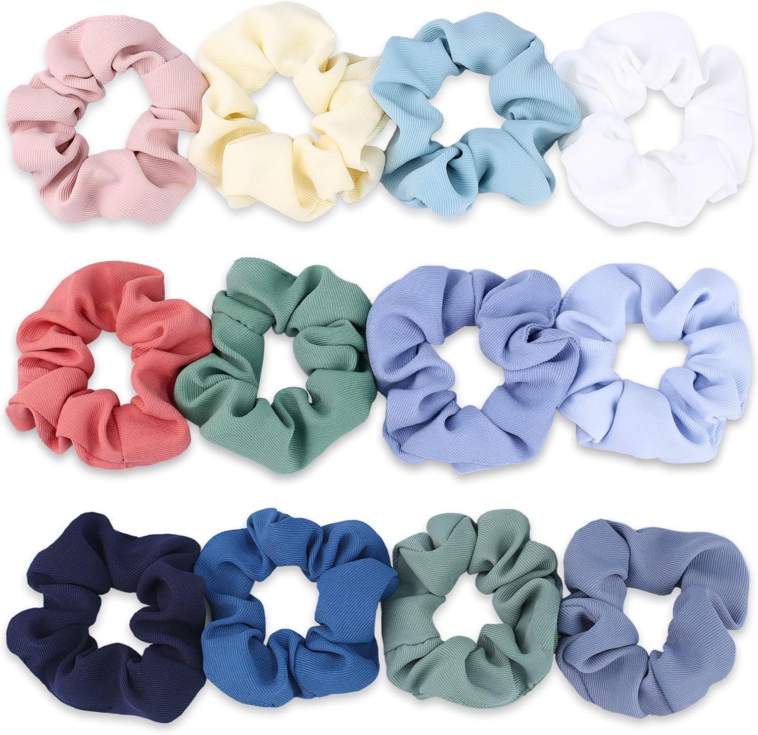 Amazon.com : Velscrun 20 Pcs Floral Plaid Solid Color Scrunchies ...