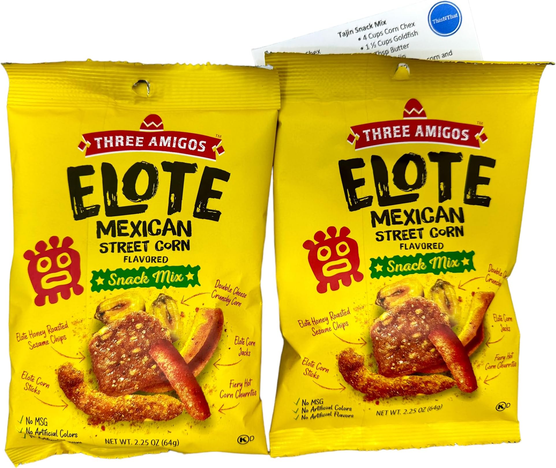 Amazon.com: Three Amigos Elote Mexican Street Corn Snack Mix NET WT 2. ...