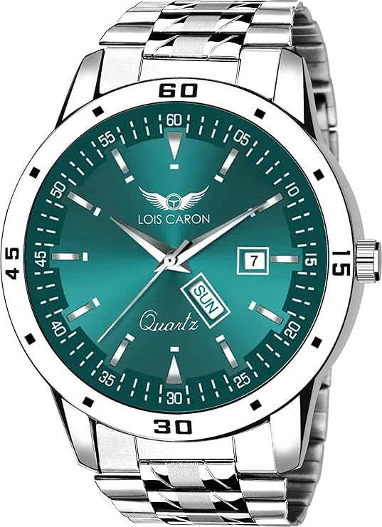 Buy LOIS CARON Stylish Trending Working Day and Date Stainless Steel ...