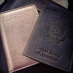Amazon.com | Shvigel US Leather Passport Book Cover - Thin American ...