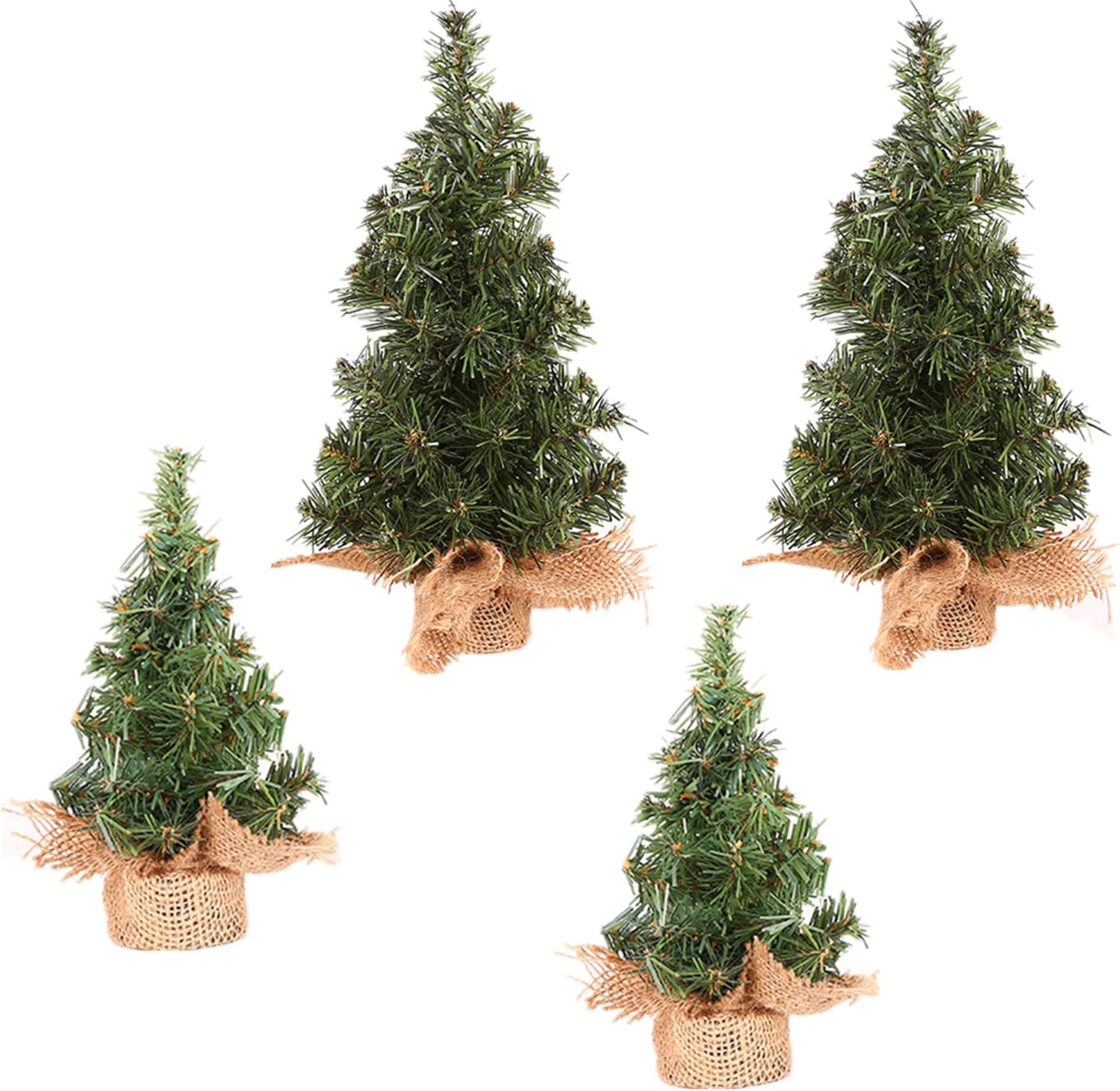 Amazon.com: 4 Pack Tabletop Mini Christmas Tree, 7.87" / 11.81 ...