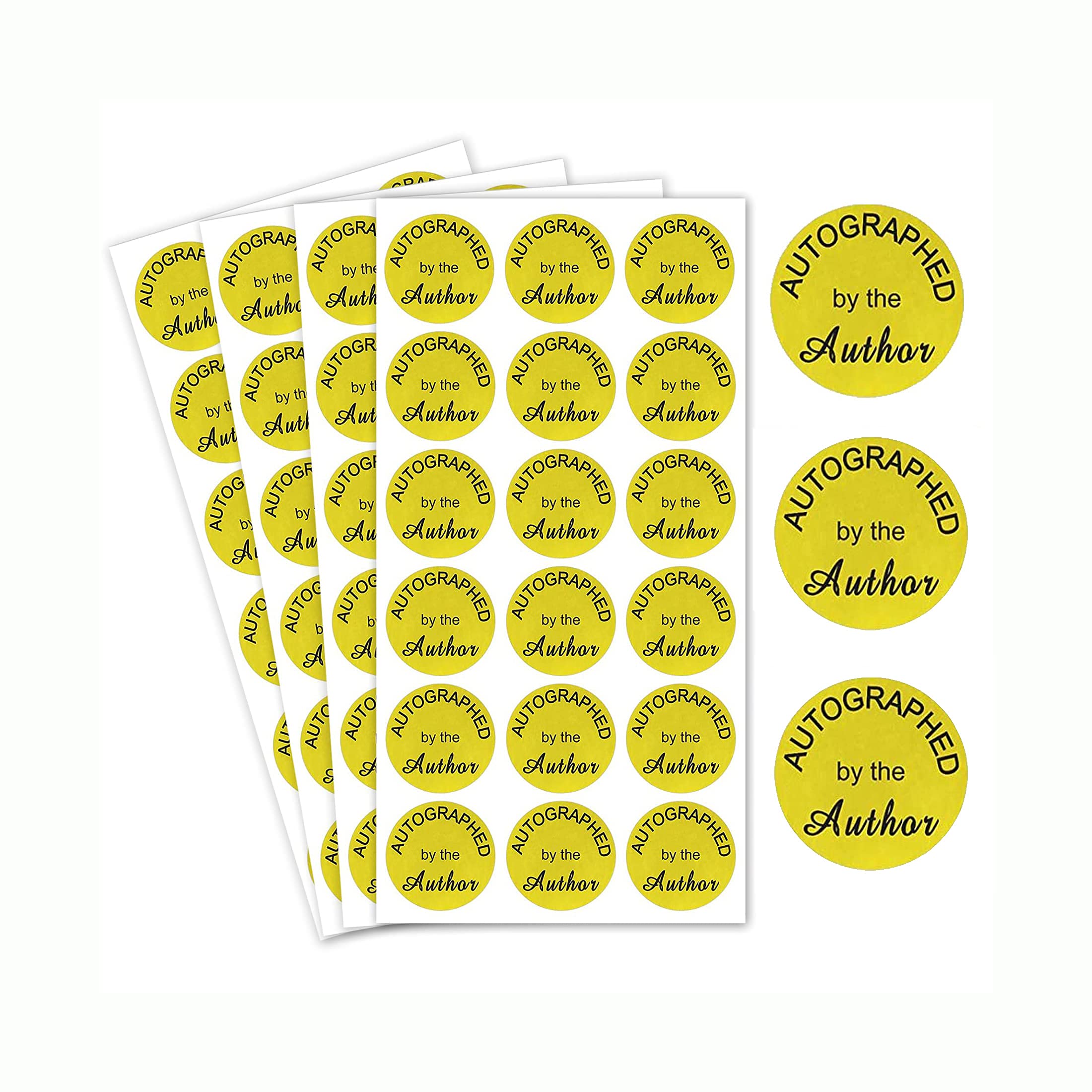 Amazon.com : Easter Autographed by The Author Stickers 1.18 inch Gold ...