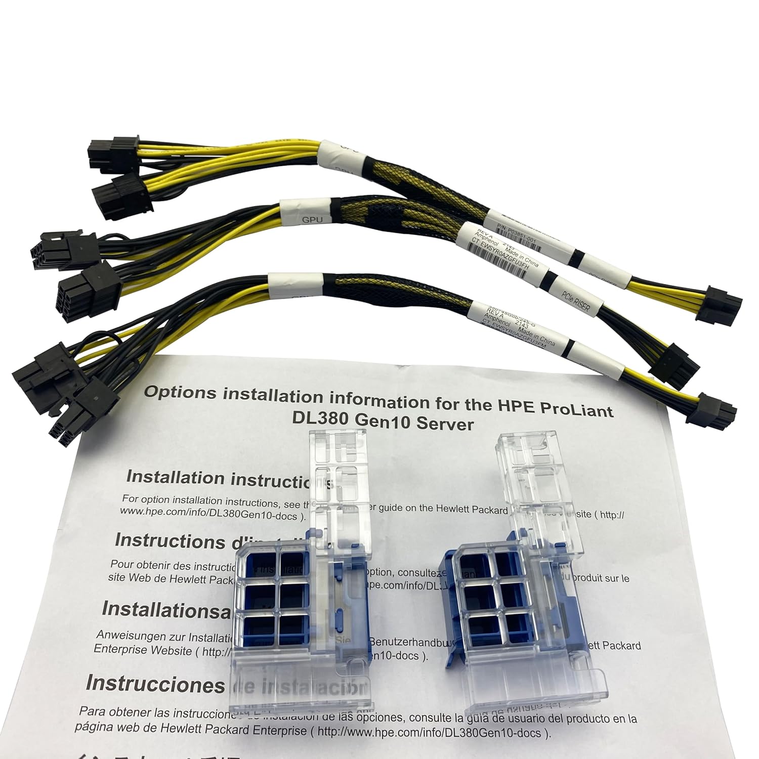 Amazon.com: BestParts New 2X 8P GPU Power Cable Kit Compatible with HPE ...