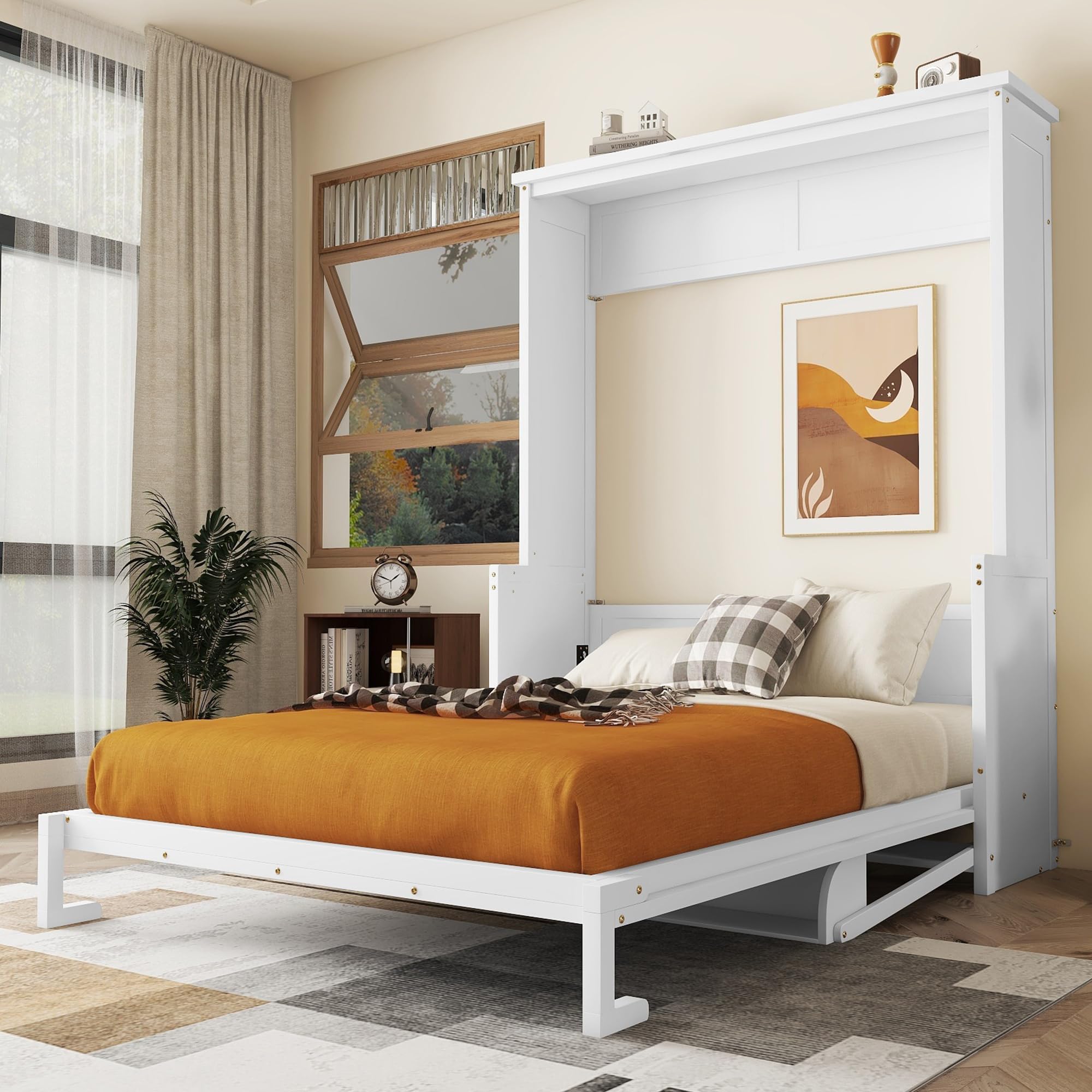 Snapklik.com : PVWIIK Queen Size Murphy Bed Cabinet