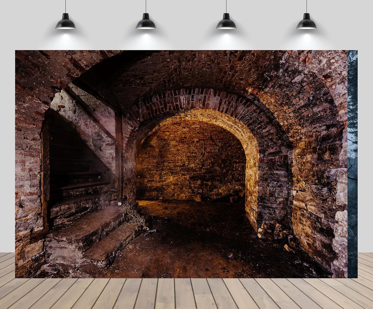 Amazon.com : CHNYWORK 7ftx5ft Old Cave Interior Backdrop Medieval Brick ...