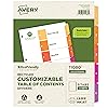 Amazon.com : Avery 14433 Easy Peel White Label Tab Dividers 8-Tab 4/PK ...