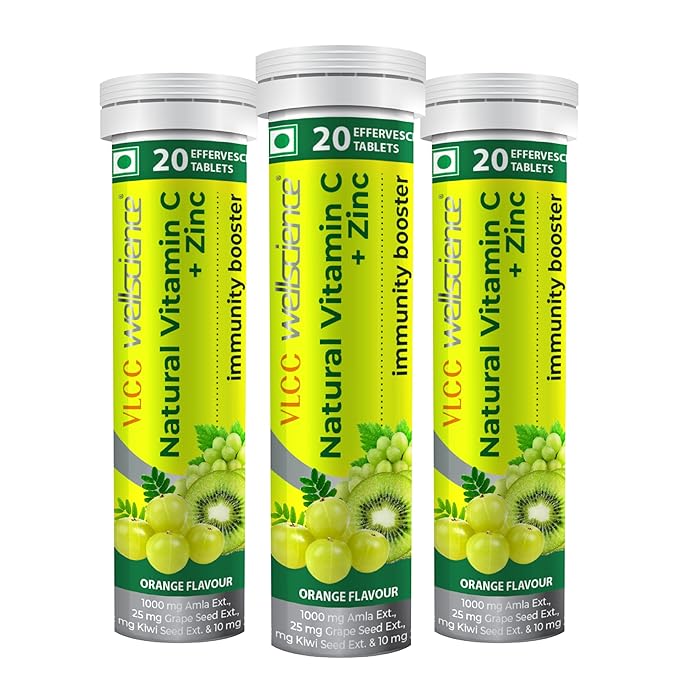 Buy VLCC Wellscience Natural Vitamin C + Zinc effervescent tablets 20 ...