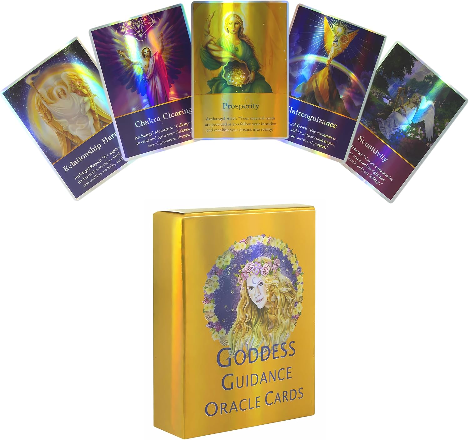 Amazon.com: F.curella Tarot Cards for Beginners, 44 Holographic Tarot ...