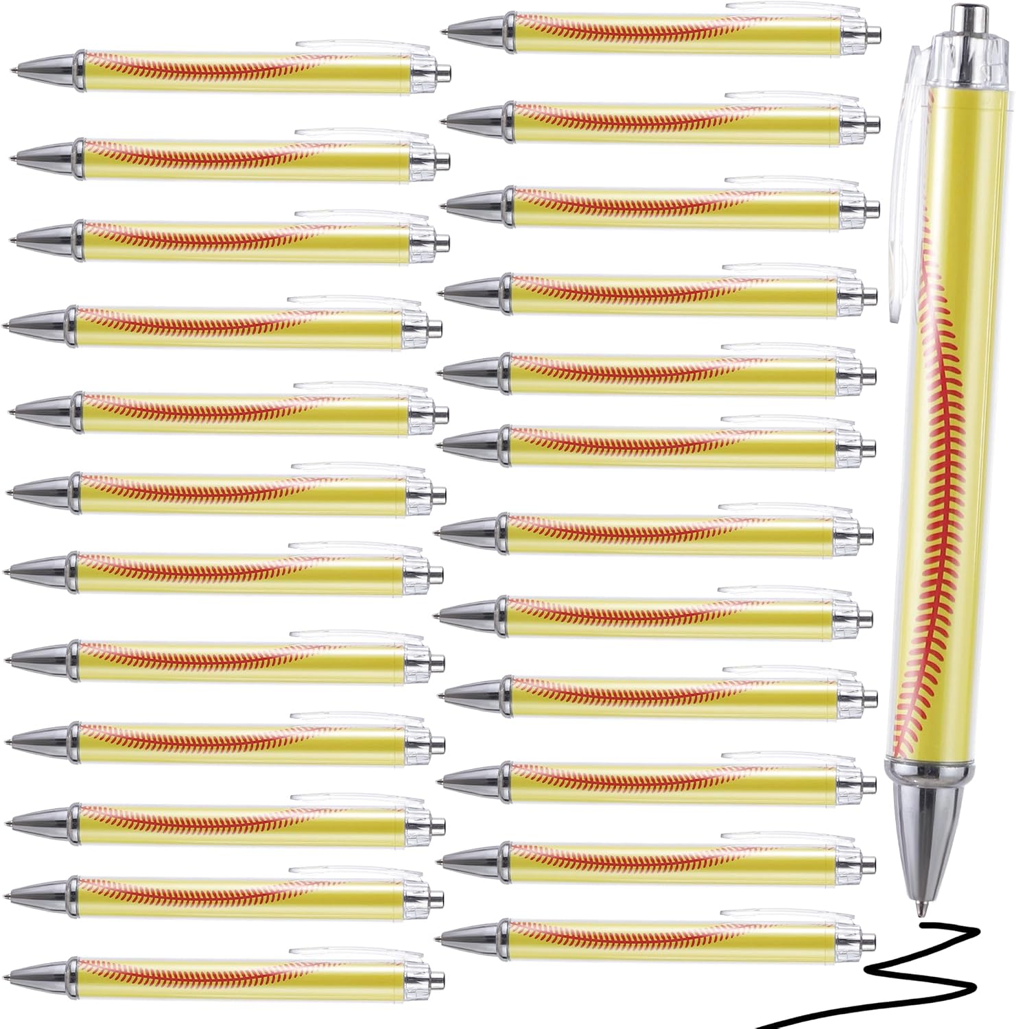 Amazon.com : LIGHUFEIC 24Pcs Softball Ballpoint Pens Softball Gifts for ...