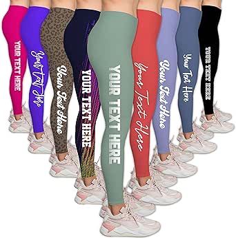 Amazon.com: Custom Leggings - Personalized Design Your Own Yoga Pants ...