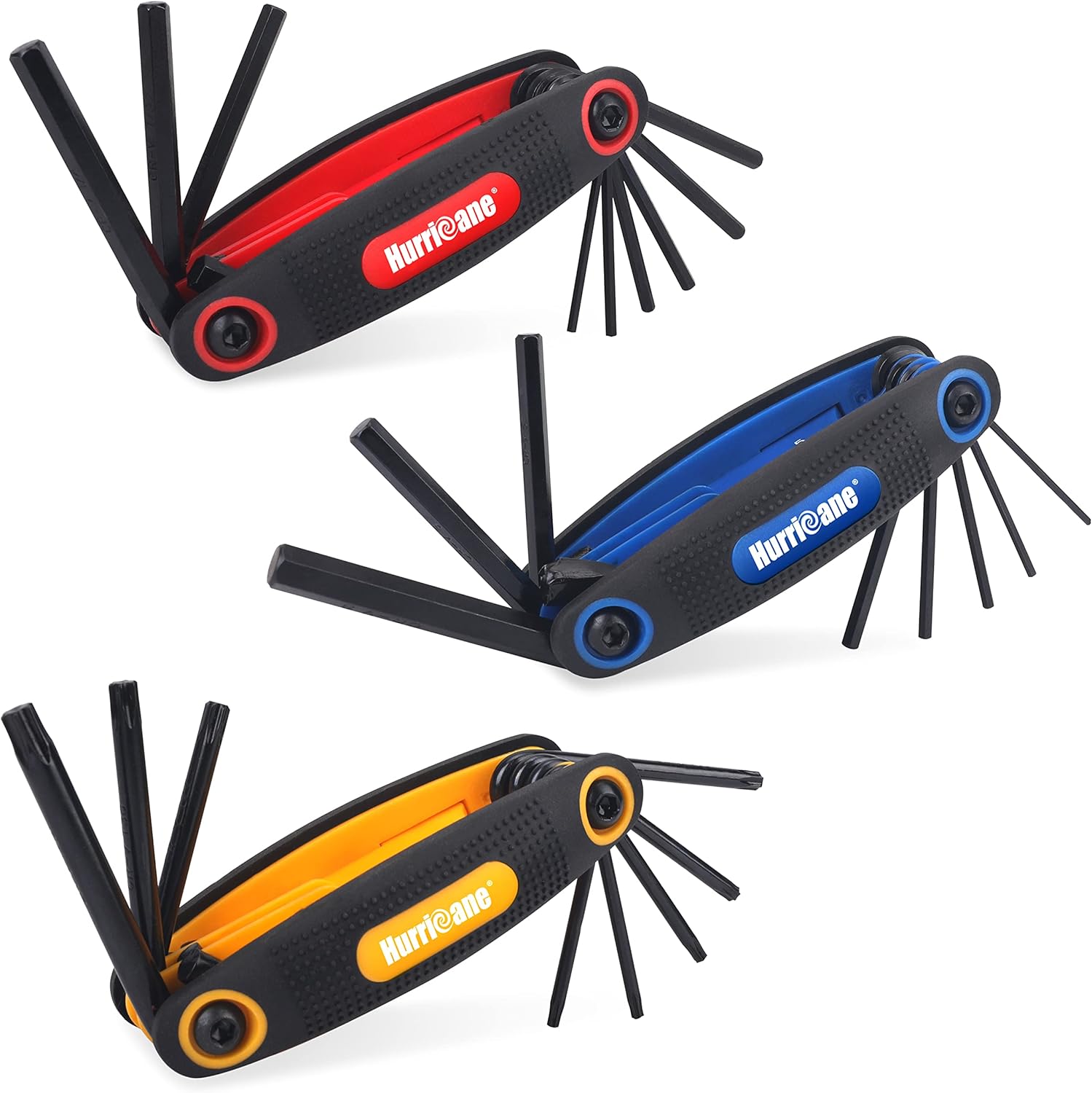 HURRICANE 25 Piece Folding Allen Wrench Set, SAE, Metric, Torx Set ...