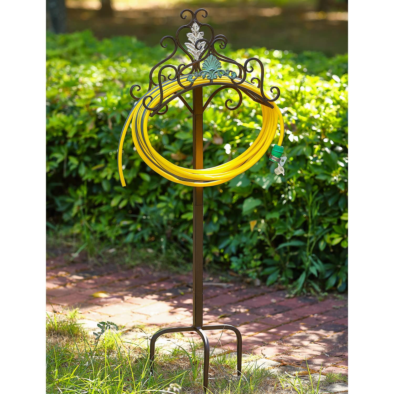 Snapklik.com : Garden Hose Holder Freestanding Hose Stand Outdoor ...