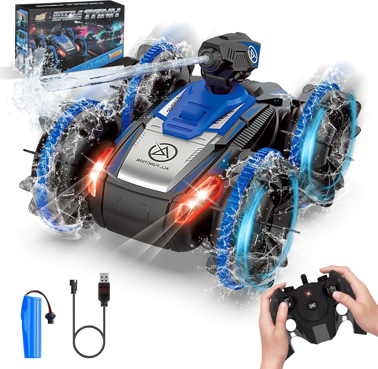 ZJTZJY Carro de Control Remoto, Coche Control Remoto para Niño 4WD, 2 ...