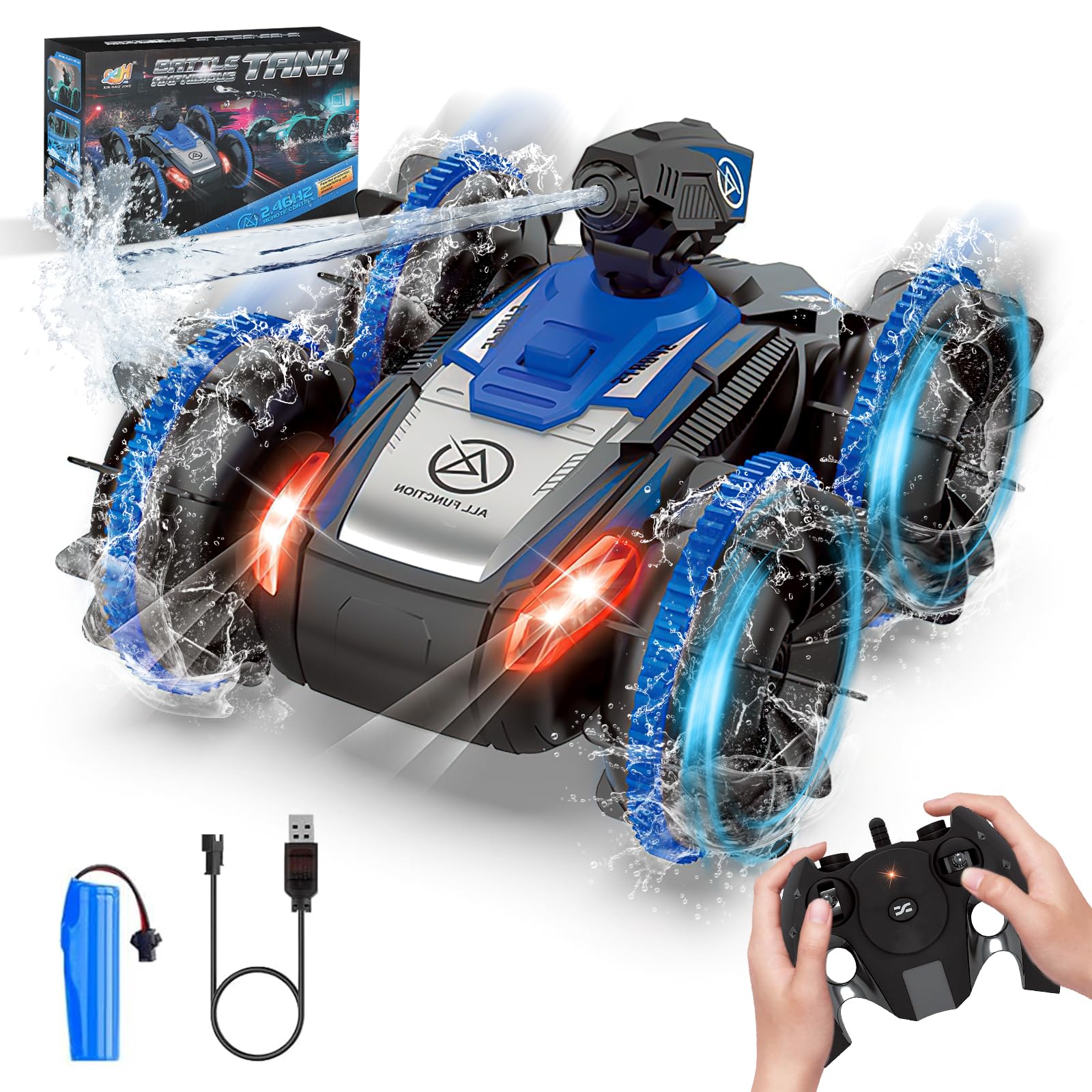 ZJTZJY Carro de Control Remoto, Coche Control Remoto para Niño 4WD, 2 ...